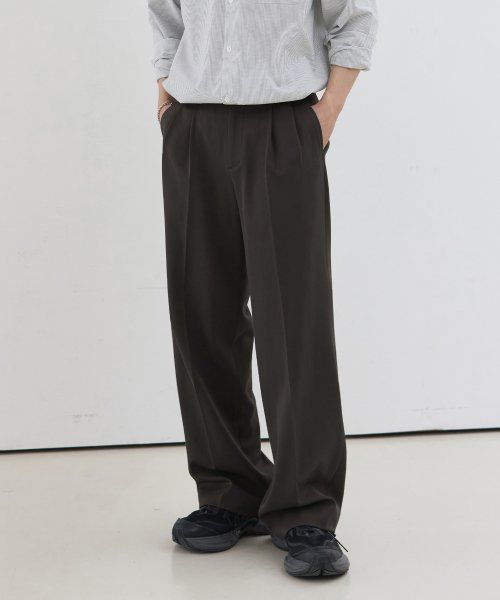 MUSINSA | DRAW FIT [Draw Fit X Kang Stylist] Two-tuck Banding Wide ...