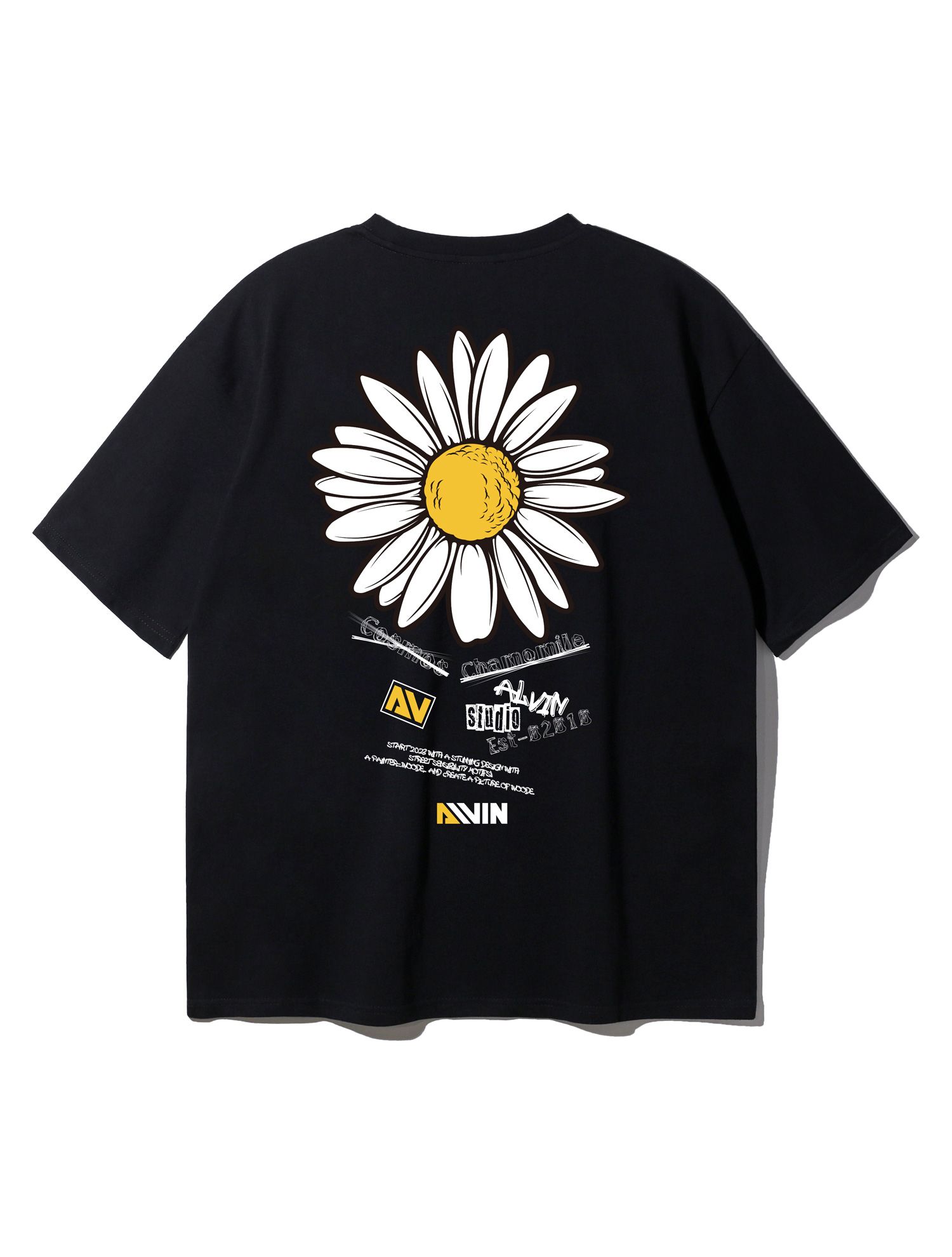 MUSINSA | ALVINCLO Chamomile Overfit Short Sleeve Tee AST4831 (2 COLOR)