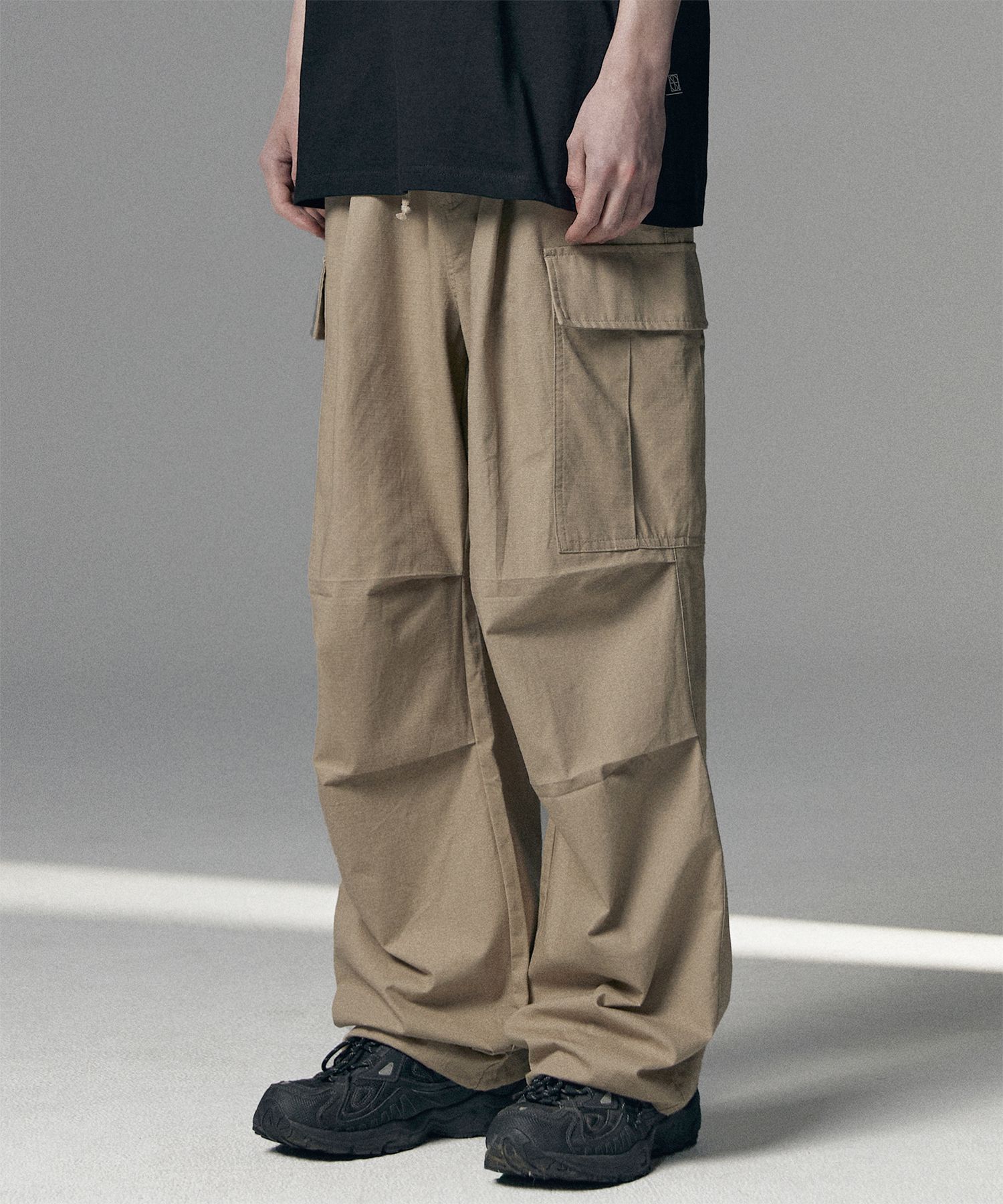 MUSINSA | NOT4NERD Ripstop Utility Cargo Pants - Beige
