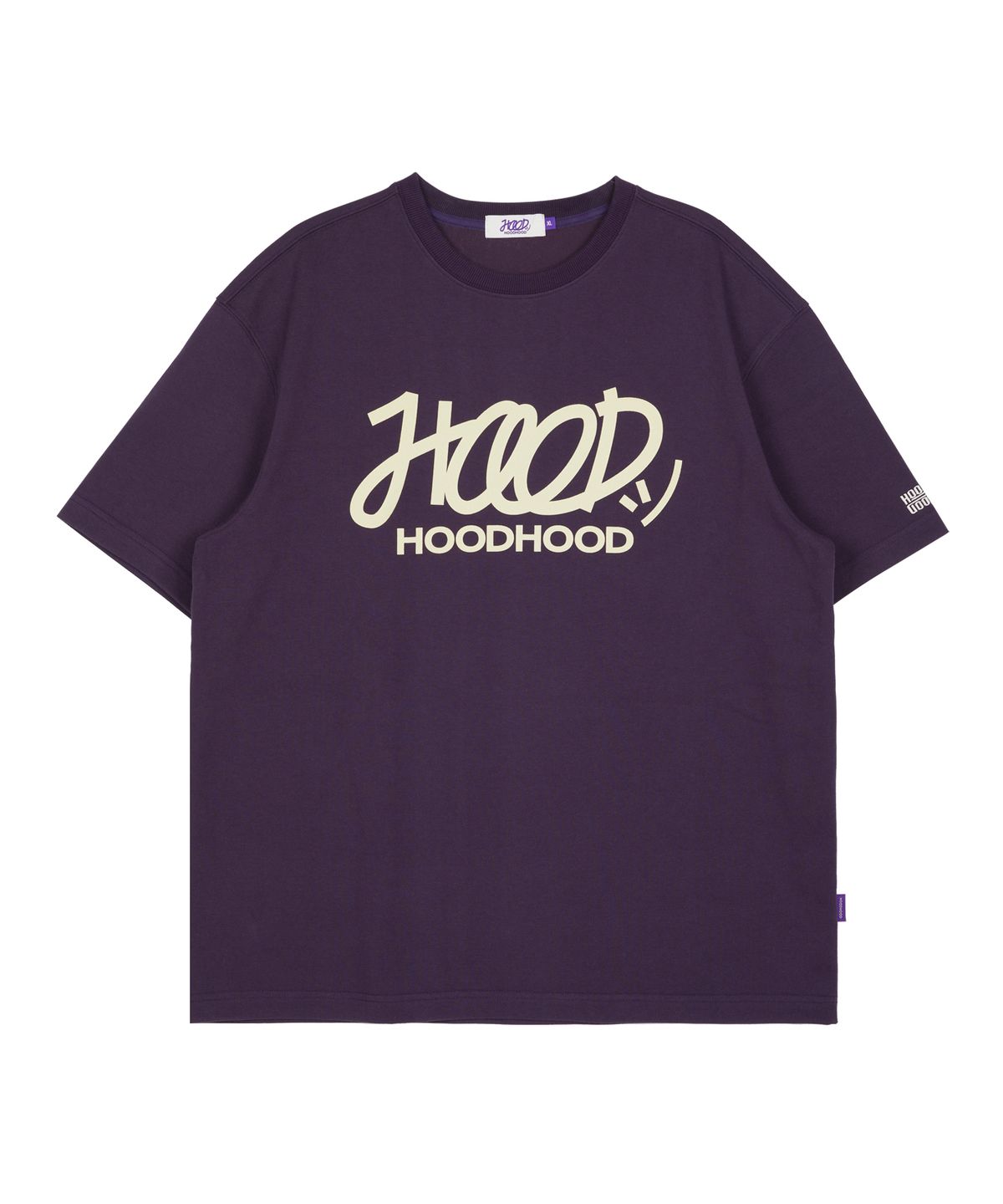 후드후드(HOODHOOD) 시그니처 로고 반팔티셔츠 딥퍼플 - 사이즈 & 후기 | 무신사