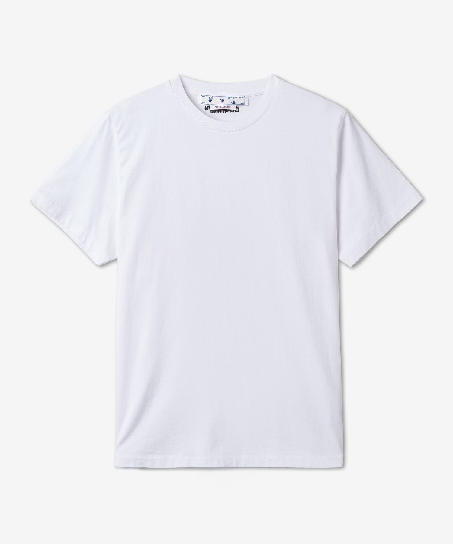 MUSINSA | Off White Basic Logo Print Short Sleeve T-shirt - White ...