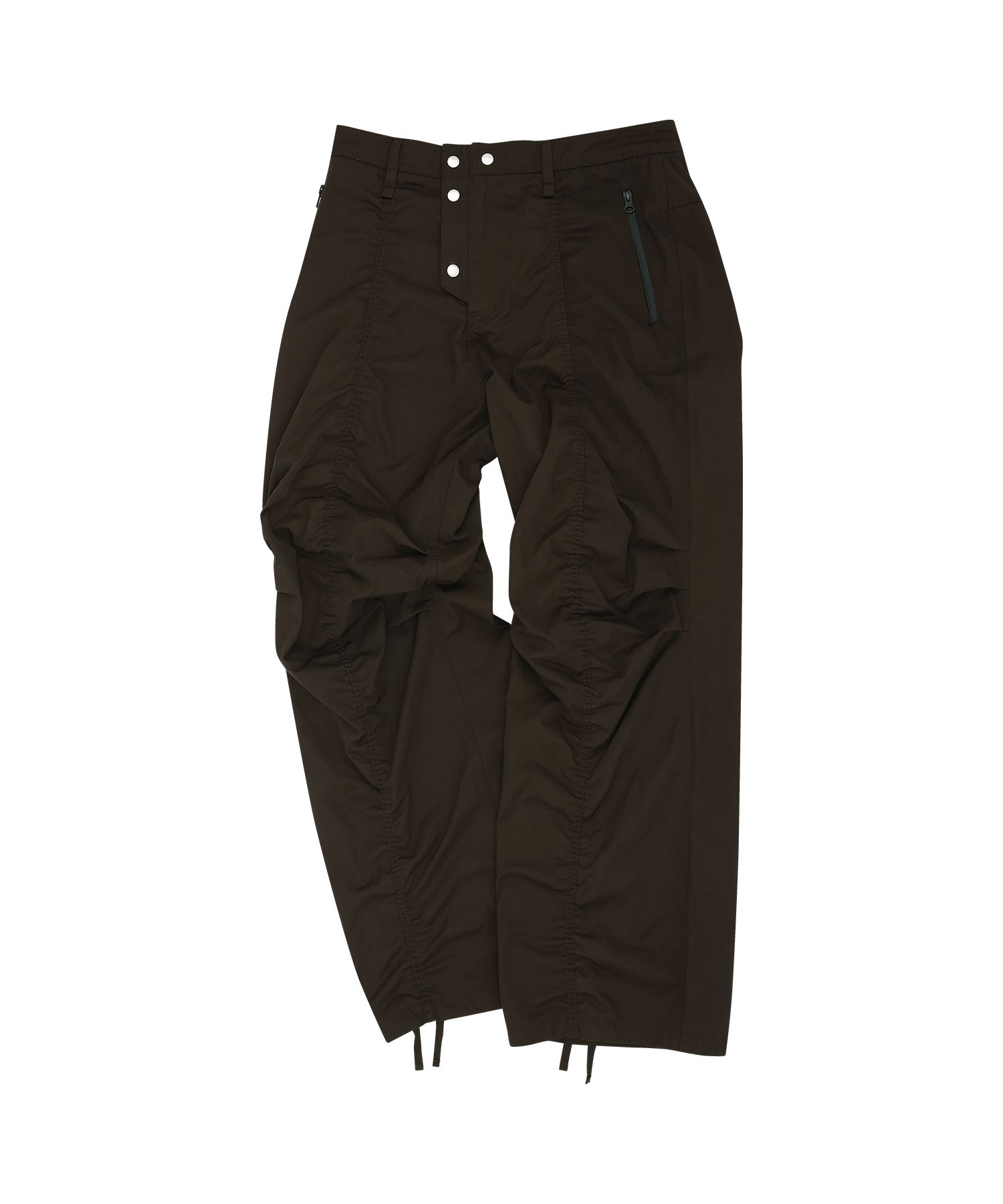 MUSINSA | KNOW WAVE Unisex Nylon Puckering Pants KNP018u(BROWN)
