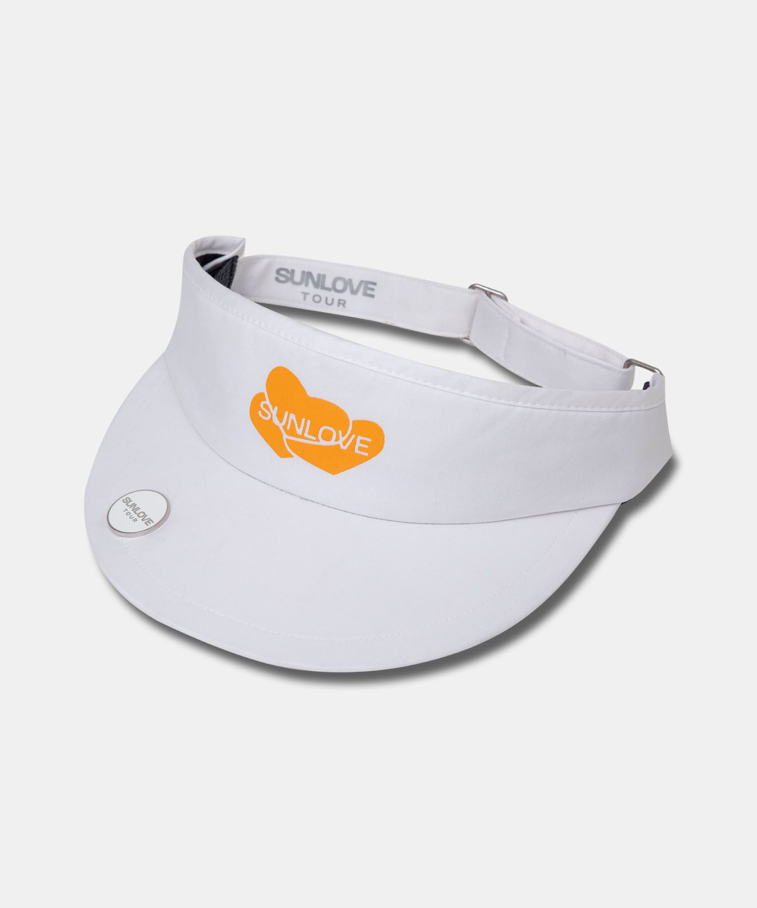 MUSINSA | SUNLOVE Heart Sun Visor White