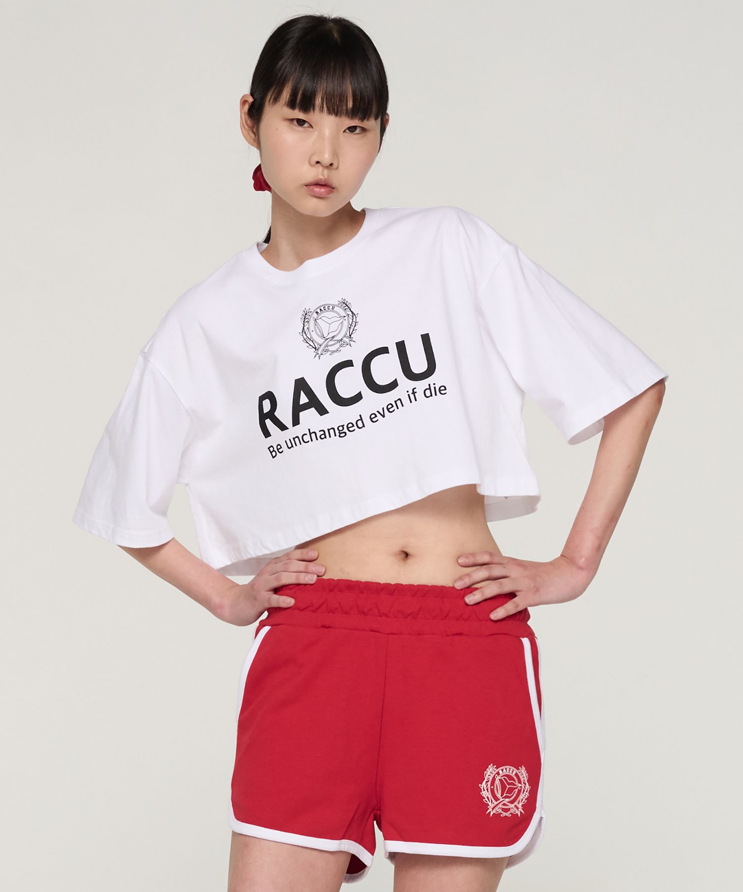 MUSINSA | TAKEASY Women's Laurel Ringer Shorts (Red)