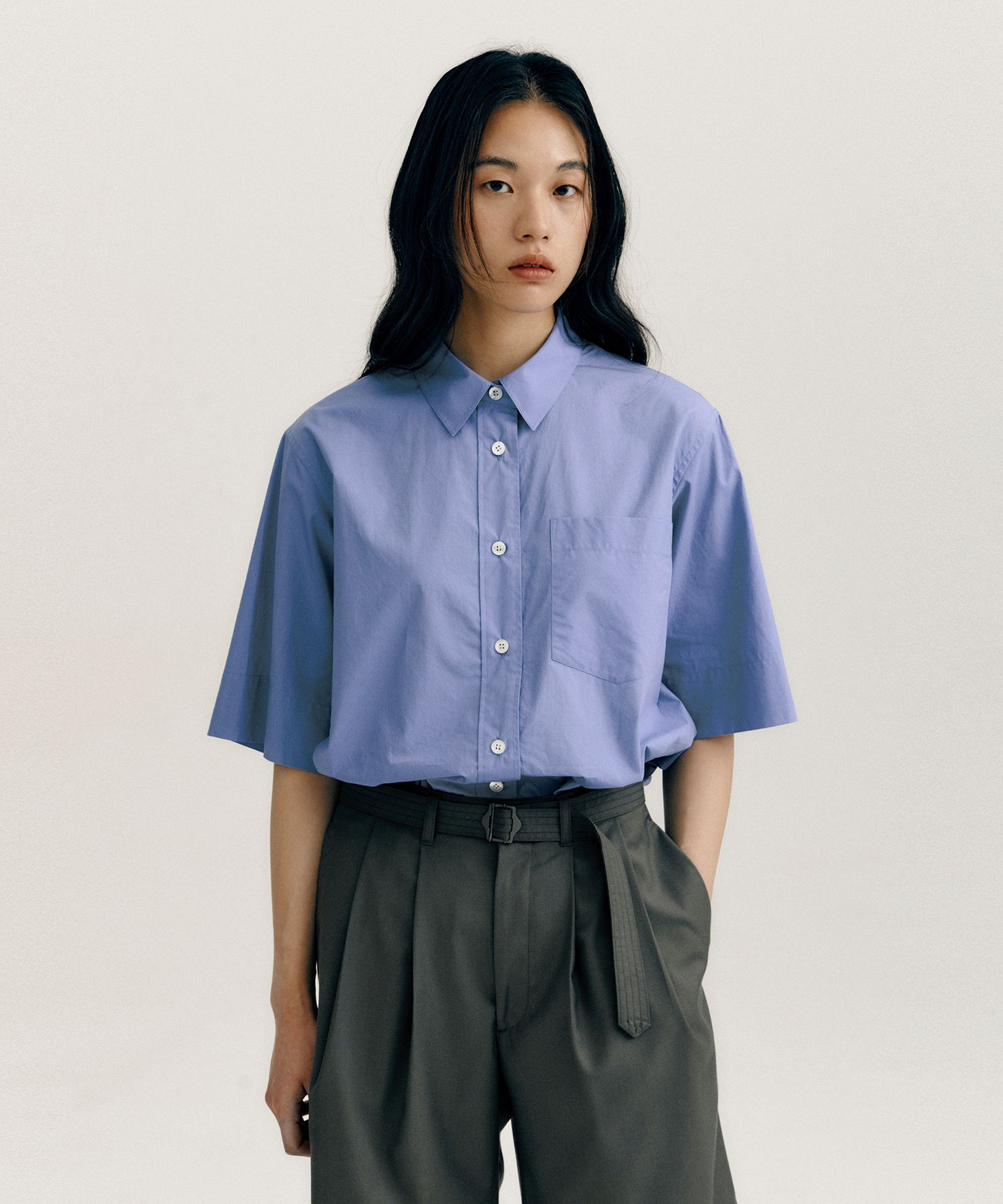 MUSINSA | ANOTHER OFFICE Reporter Shirt (Sax Blue)