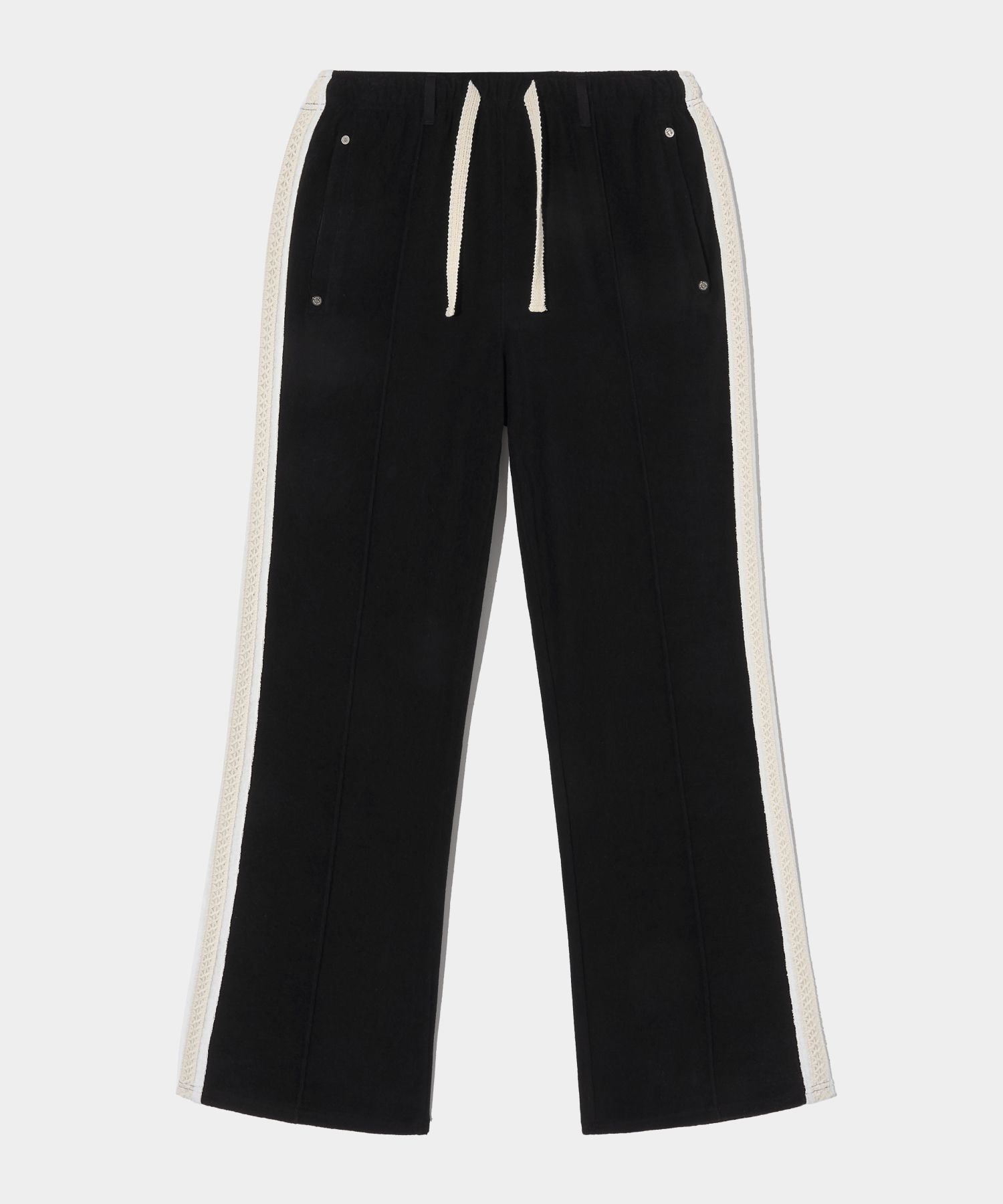 MUSINSA | SATUR Rhonda terry resort track pants caviar black
