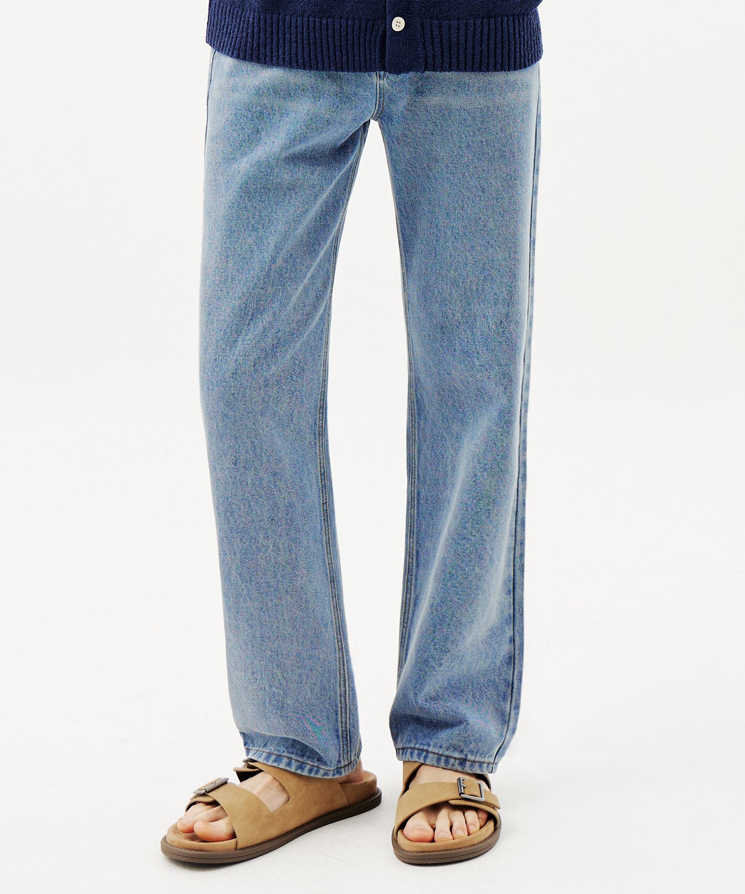 MUSINSA | TRILLION Biostone Wash Straight Denim Pants_LIGHT BLUE