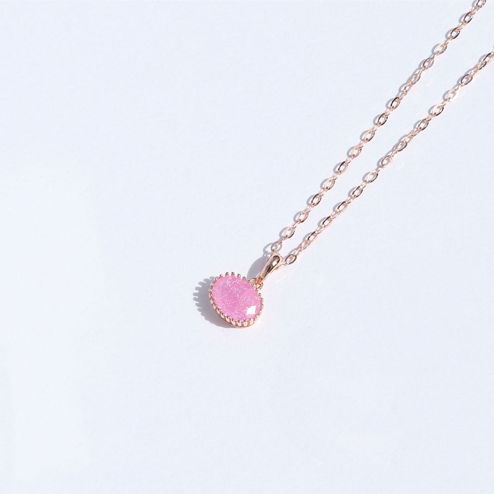 MUSINSA | PAUL BRIAL Pink Ice Cubic Necklace PJSN0189