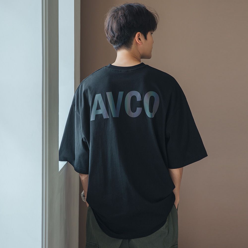MUSINSA | ALVINCLO XL~4XL Big Size Logo Scotch Overfit Short Sleeve T ...