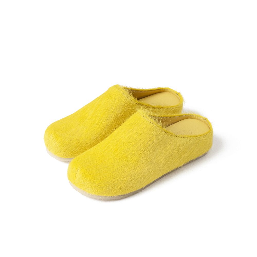 MUSINSA公式 | AMFEAST HAIRY LEATHER MULE_Lemon