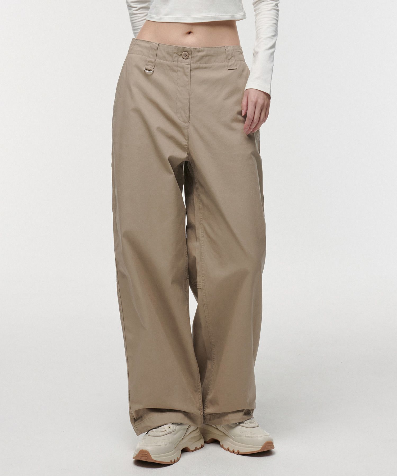 MUSINSA公式 | MUSINSA STANDARD WOMAN Women's Wide Carpenter Pants [Beige]