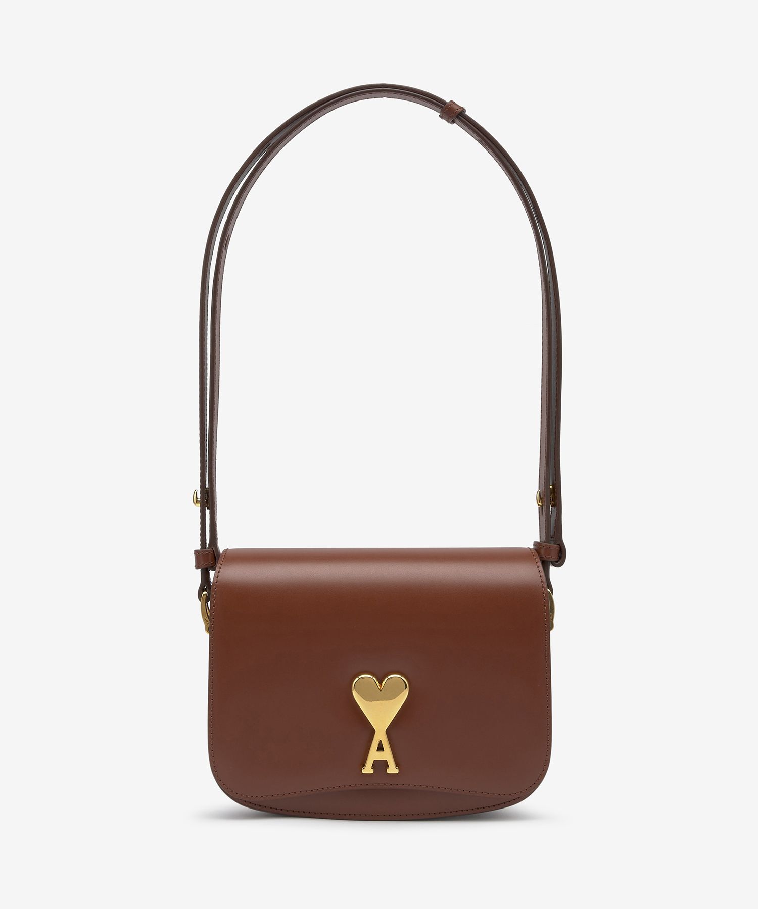 MUSINSA | AMI Armid Coeur Logo Handbag - Brown / FLL005801216
