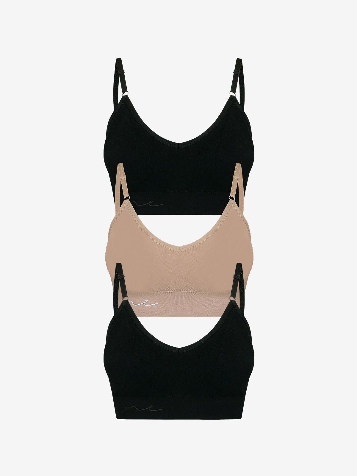 MUSINSA公式 | MEUNDER [W] Wooden Knitting Bra Basic 3P