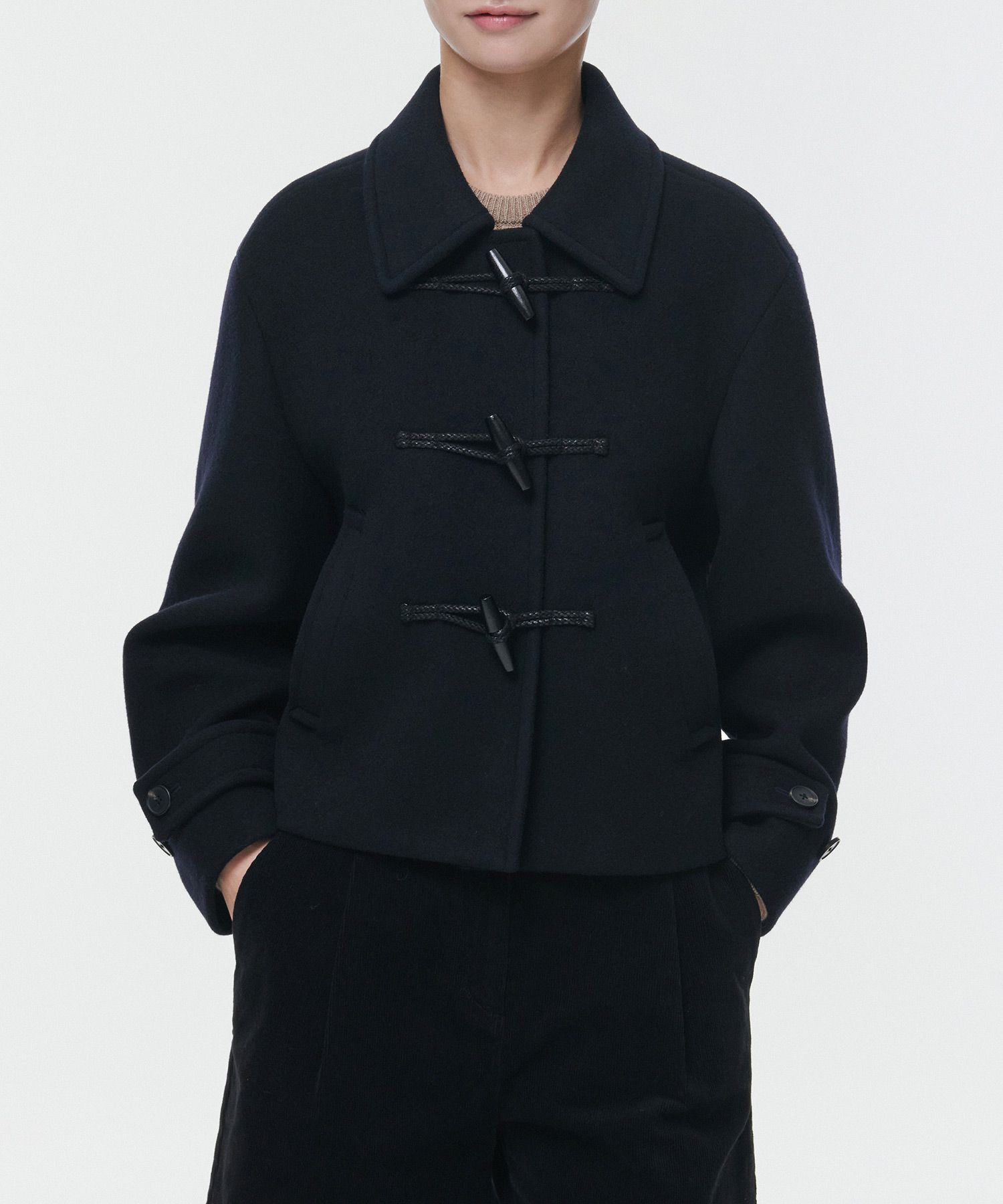 MUSINSA | MUSINSA STANDARD WOMAN Women's Wool Blend Duffel Short Coat ...