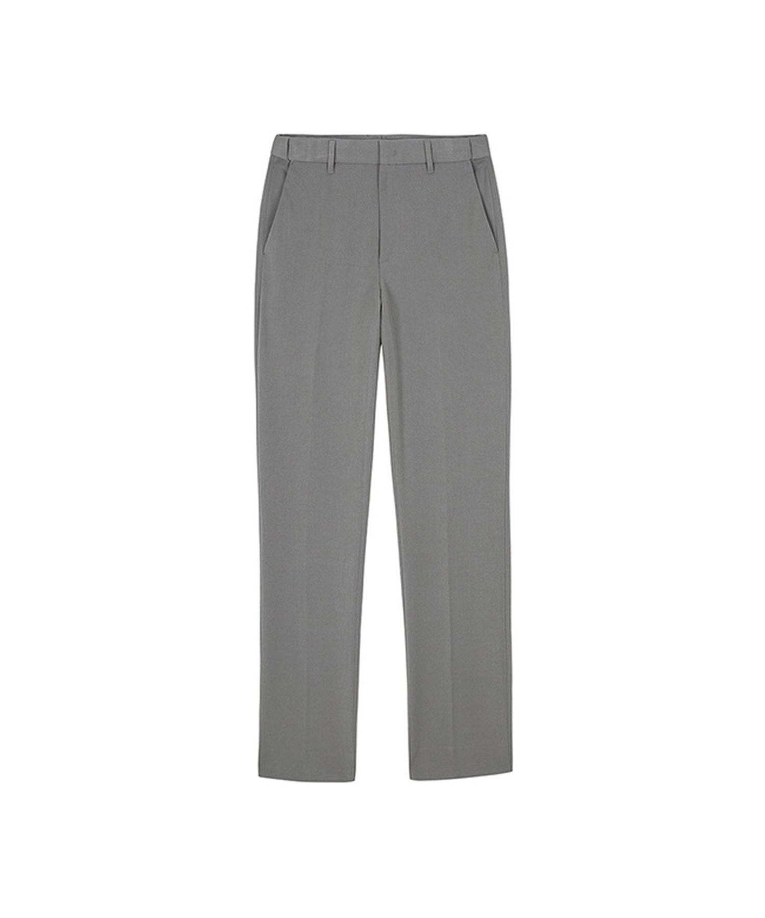 MUSINSA | AD HOC Men's Elastic Band Slim Fit Slacks (GREY)