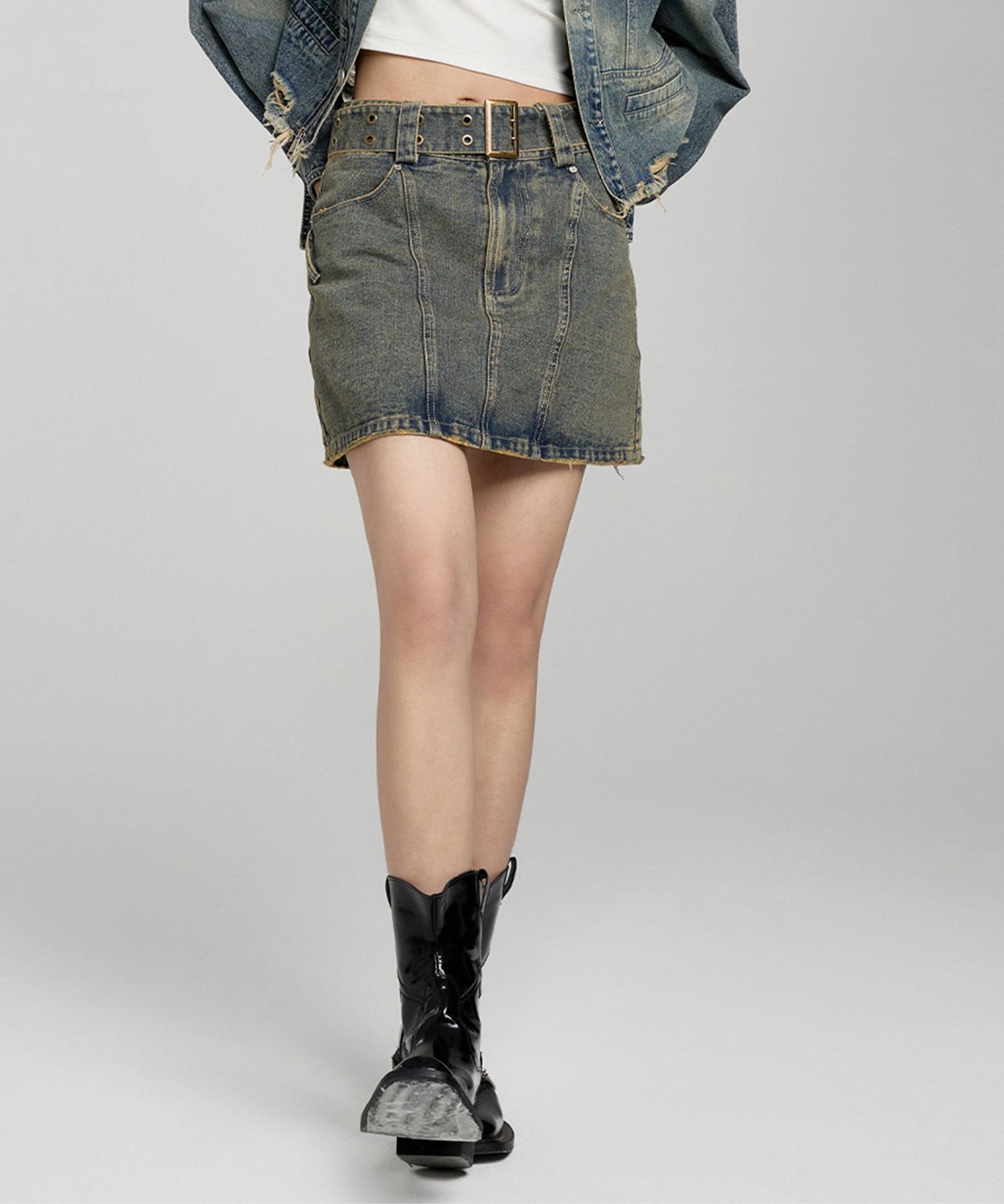 MUSINSA | WESAME LAB A-line denim skirt