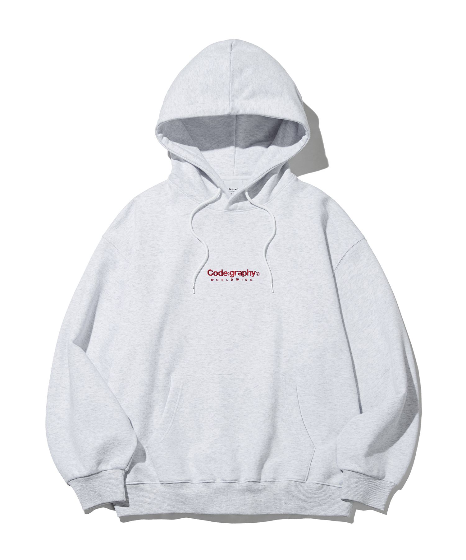 MUSINSA | Codegraphy Codegraphy Small Logo Hoodie_Melange Gray
