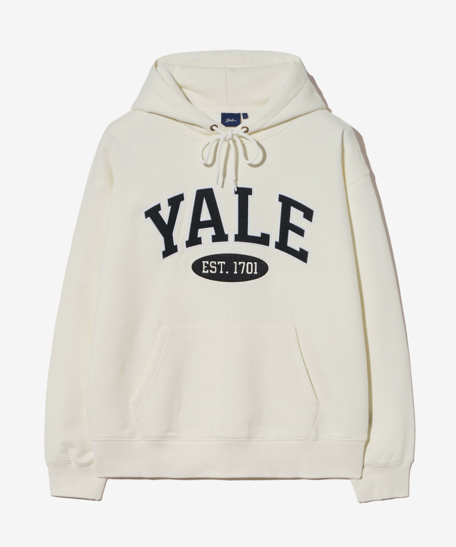 MUSINSA | YALE 2 TONE ARCH HOODIE IVORY