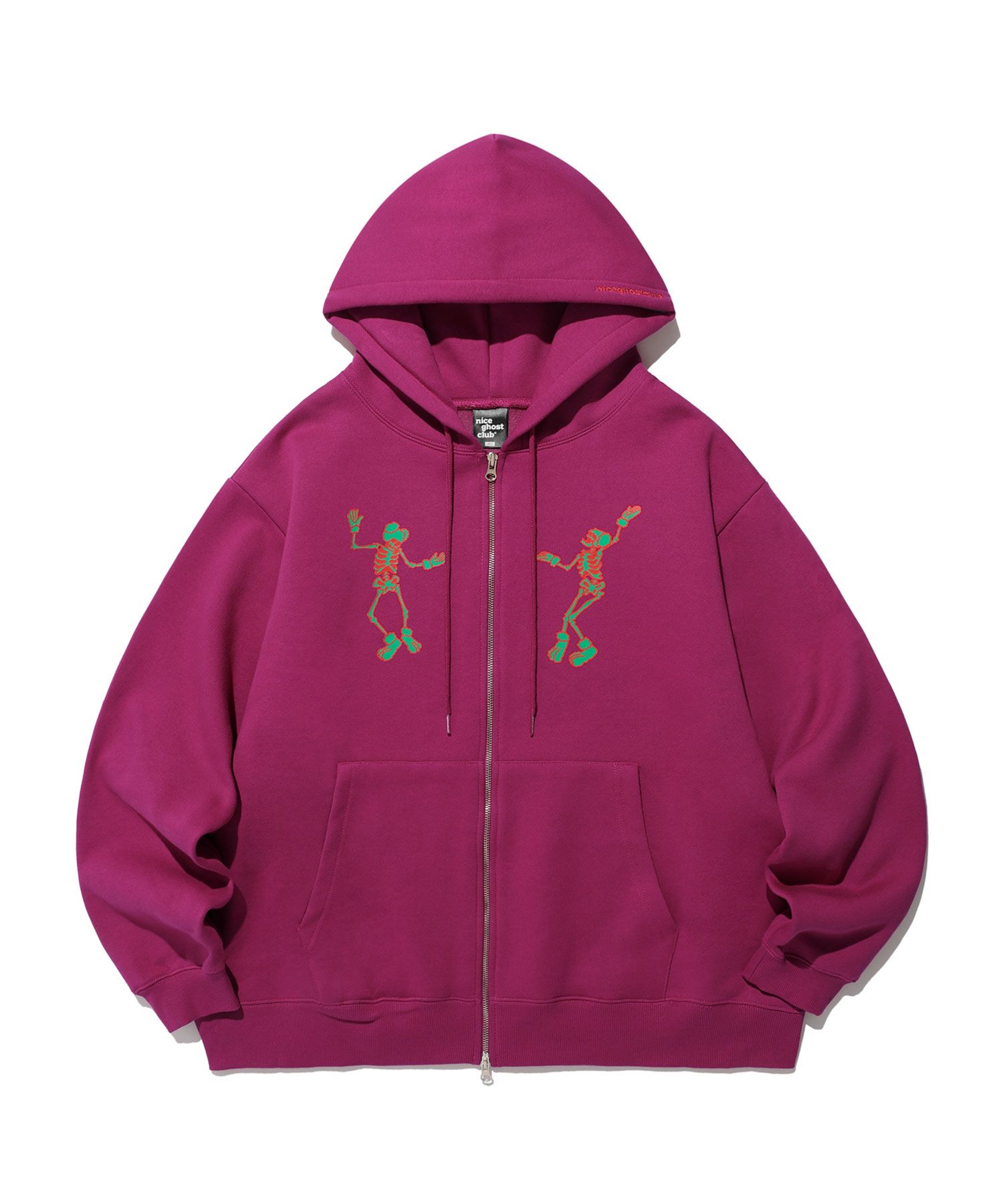 MUSINSA | NICE GHOST CLUB DANCE OF NICEGHOST ZIP HOODIE_MAGENTA ...