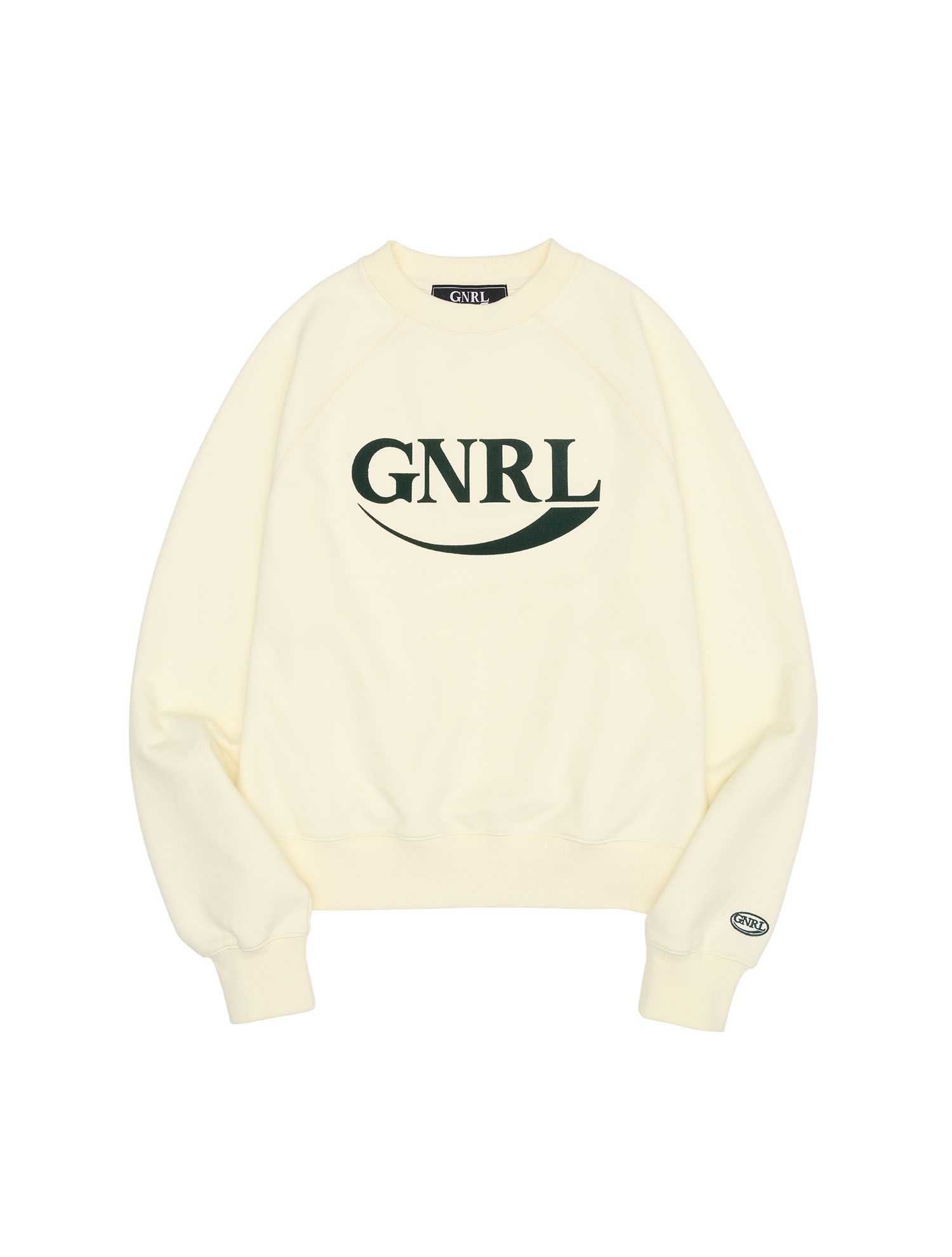 MUSINSA | GENERAL IDEA GNRL Raglan Sweatshirt [CREAM] / SBC3U02006