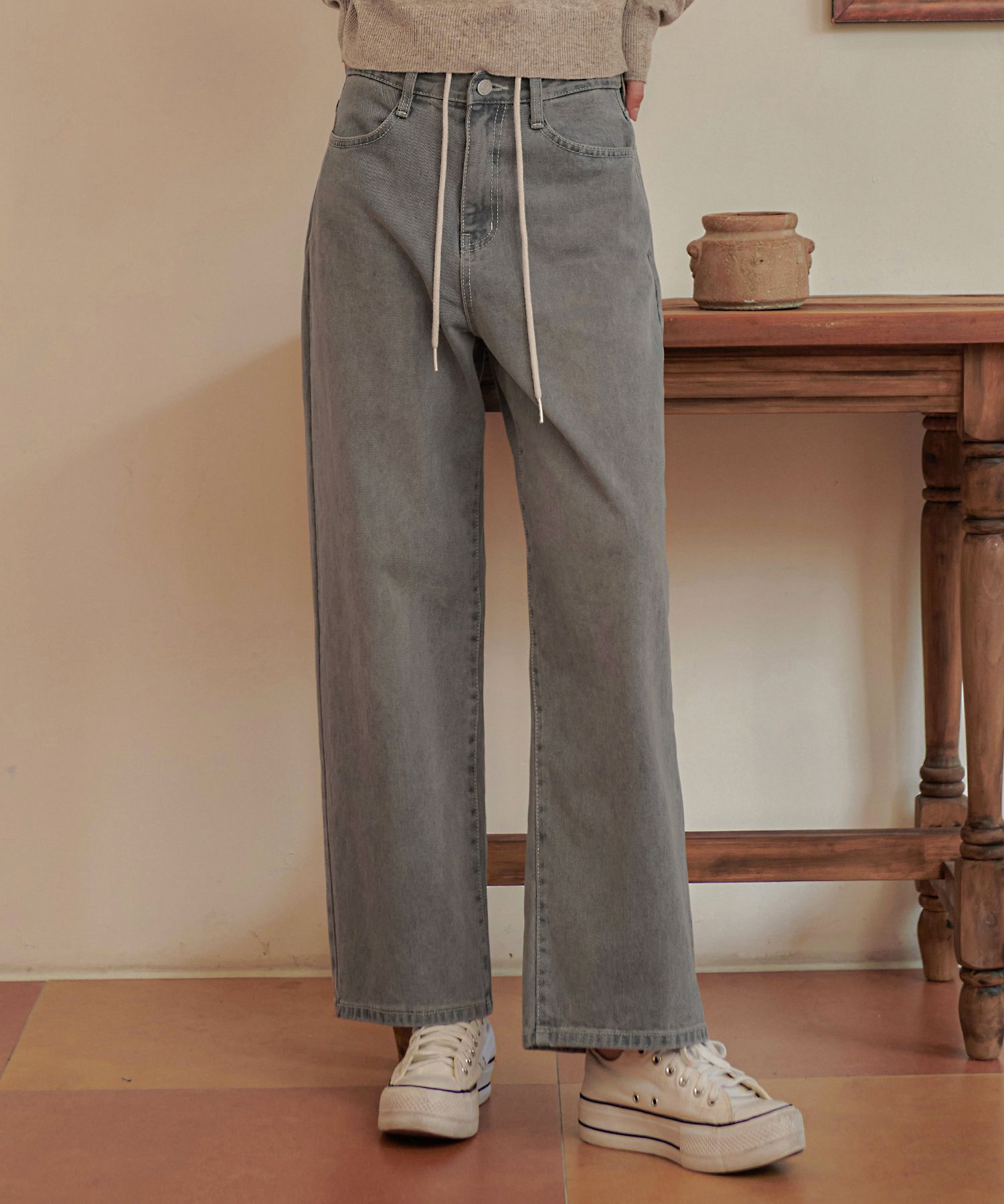 MUSINSA | PANDORAFIT [WIDE] Adrian String Jeans