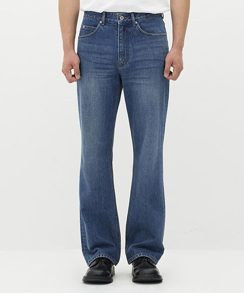 MUSINSA | ERRORS EXCEPTED DP561MB flared denim pants (Mid blue)