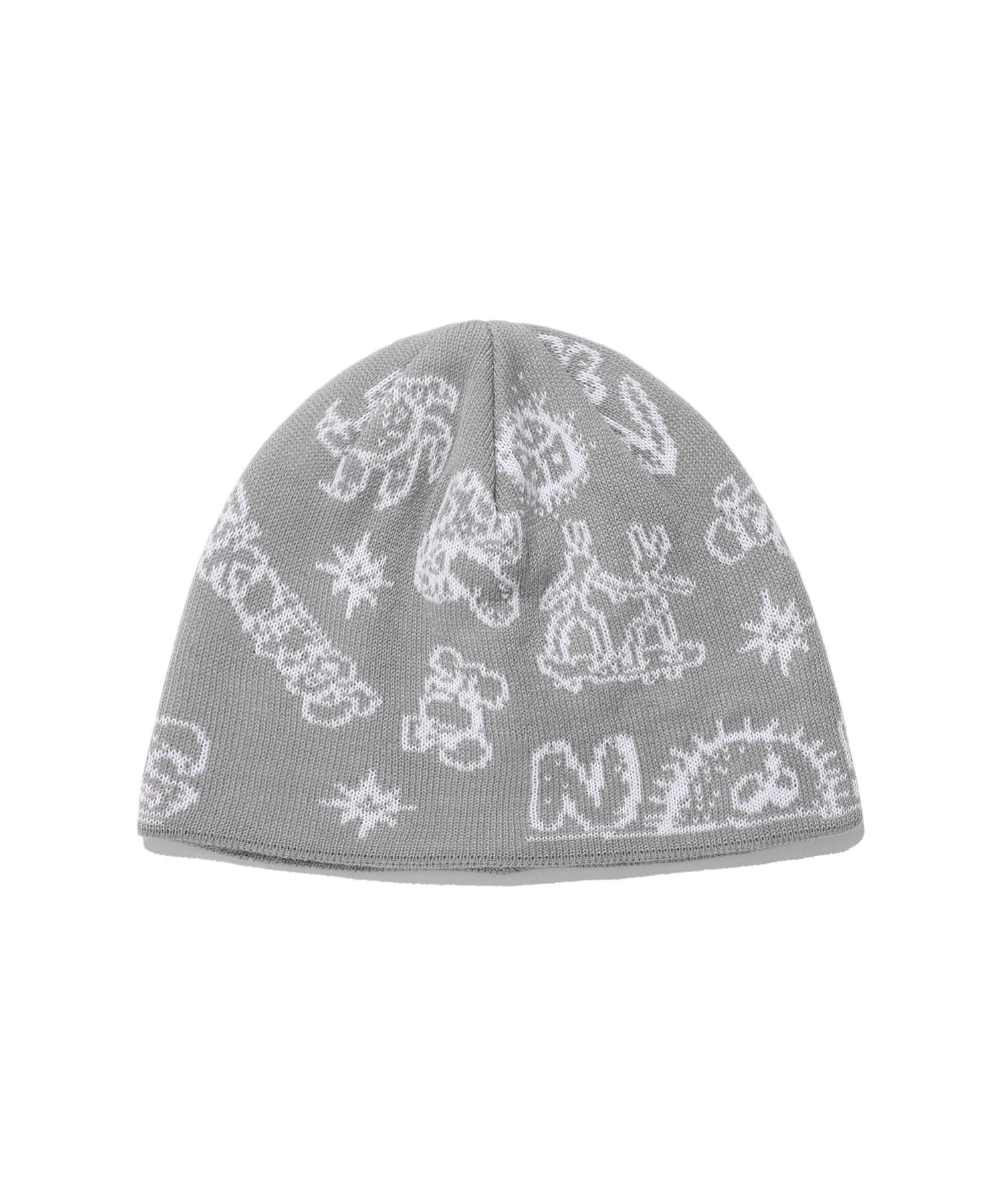 MUSINSA | ISTKUNST DOODLE BEANIE_GREY(IK2DFMAB28A)
