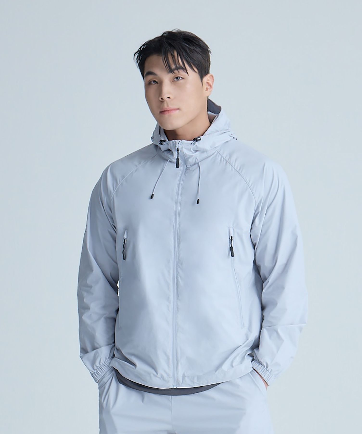 MUSINSA | MUSINSA STANDARD SPORTS High Stretch Windbreaker [Light Grey]