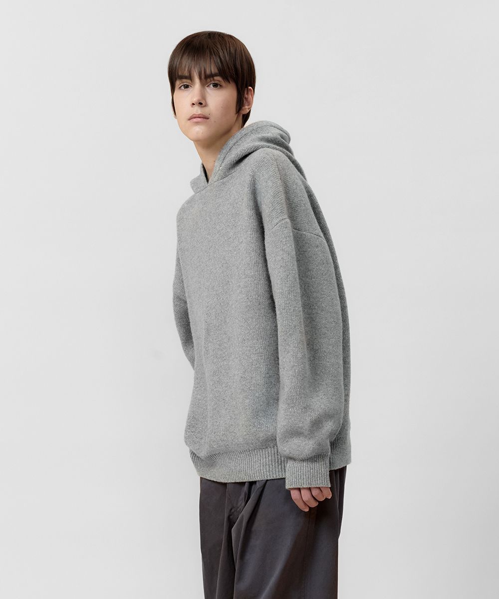 MUSINSA | NODE ARCHIVE Hooded Knit (Misty Gray)
