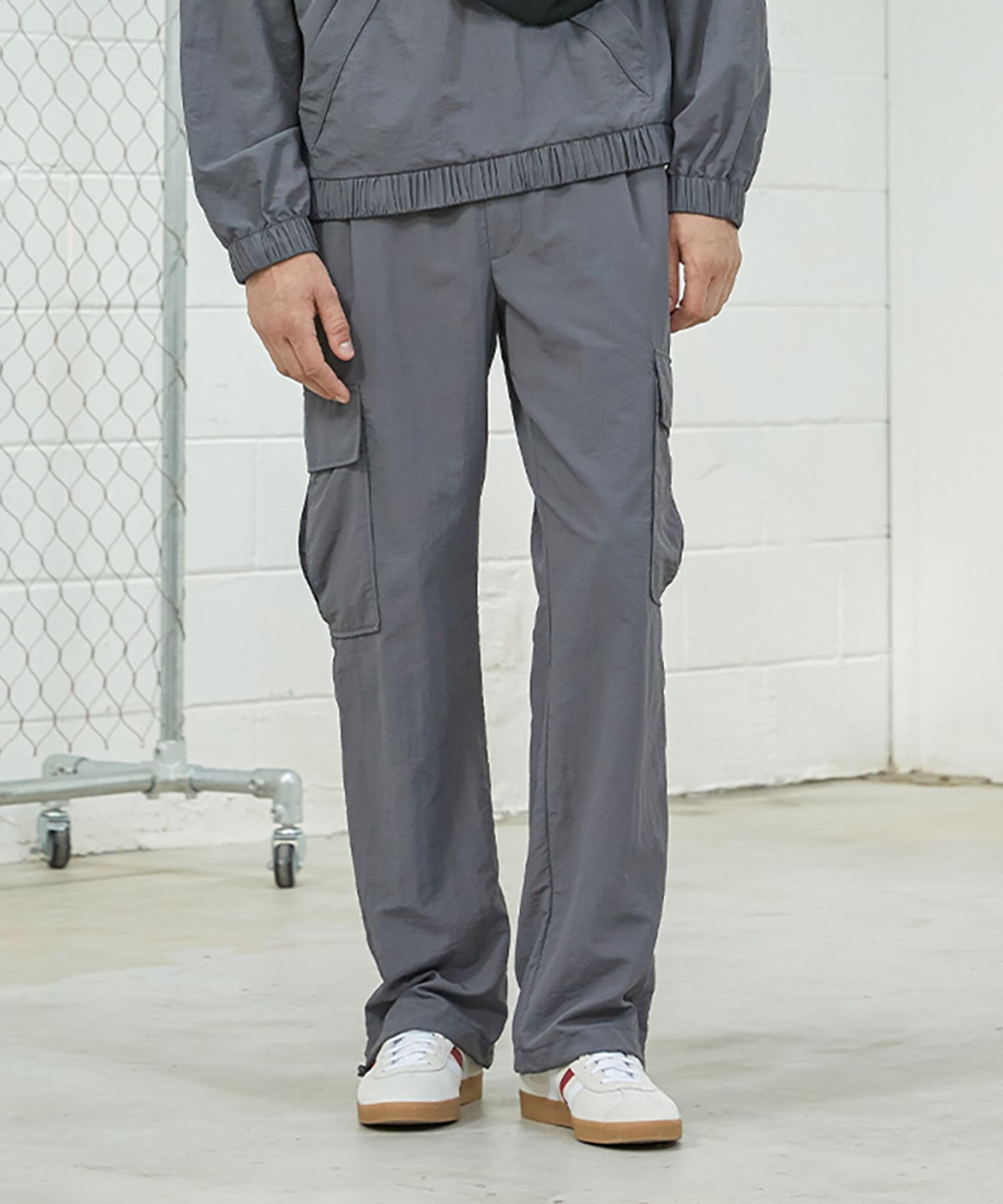 MUSINSA | AD HOC Men's Cargo Wide Pants (DK-GREY) (HZ8LP03-36)