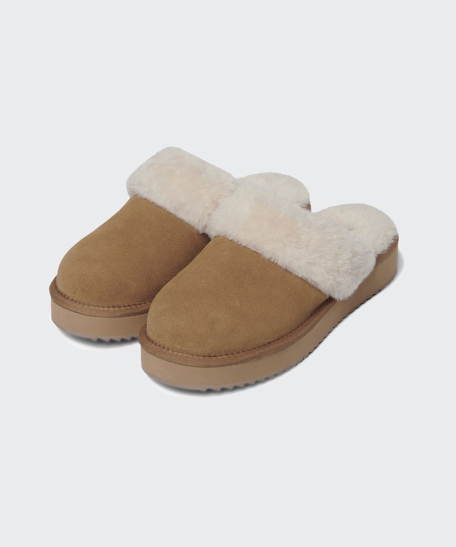 MUSINSA | MUSINSA STANDARD Winter Pug Mule [Light Brown]