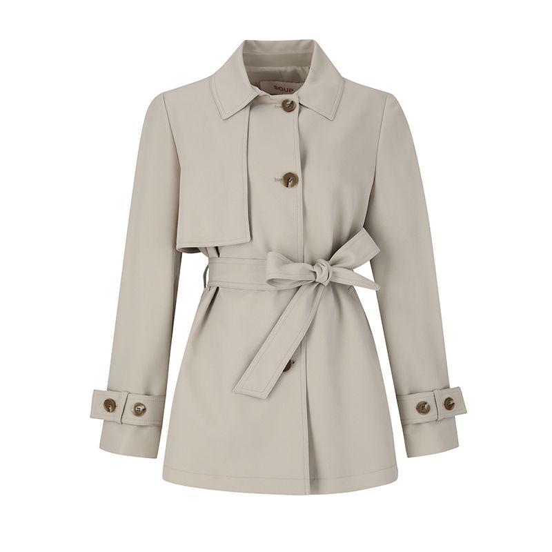 MUSINSA | SOUP Single half trench coat (SZ8BB91)