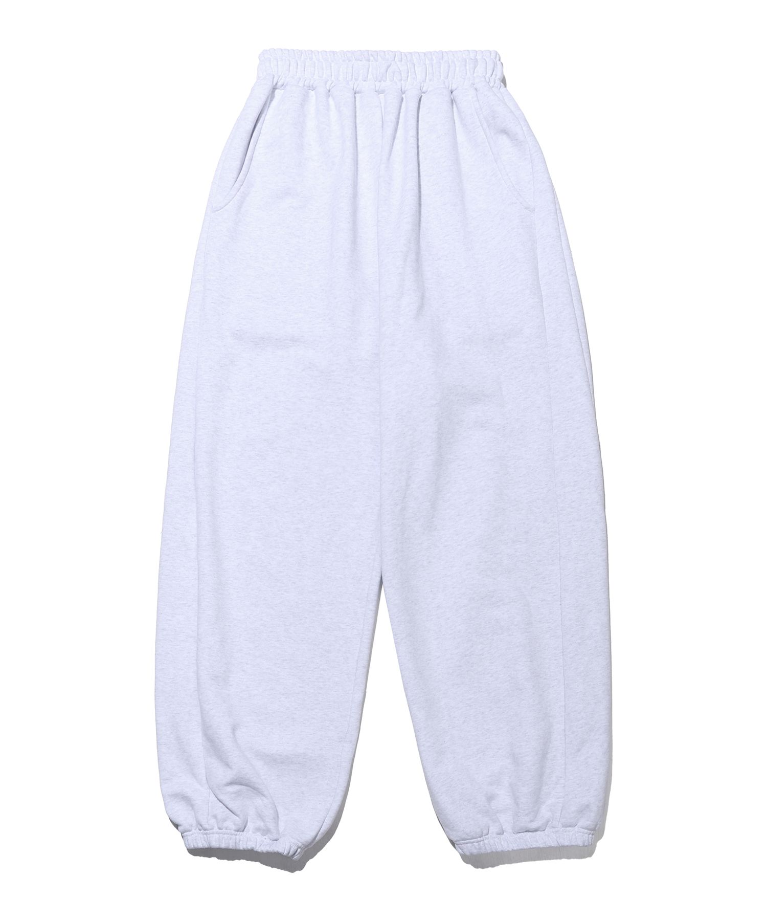 MUSINSA | TAILOR STUDIO Wide Training Pants (White Melange)