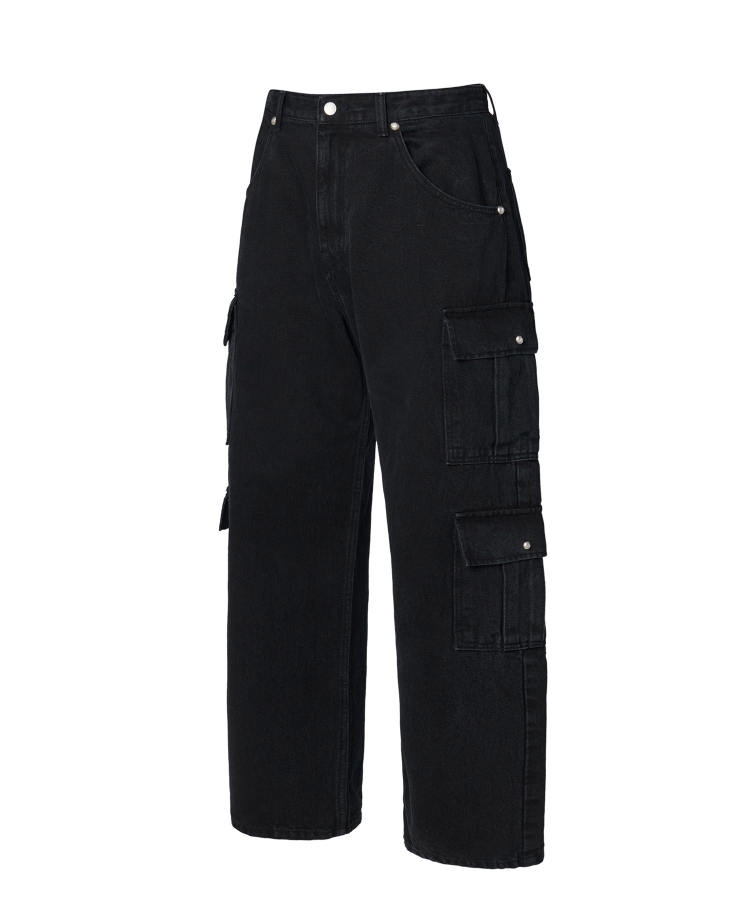 MUSINSA | GOTTER GALLERY GOTTER PIGMENT CARGO DENIM PANTS_BK