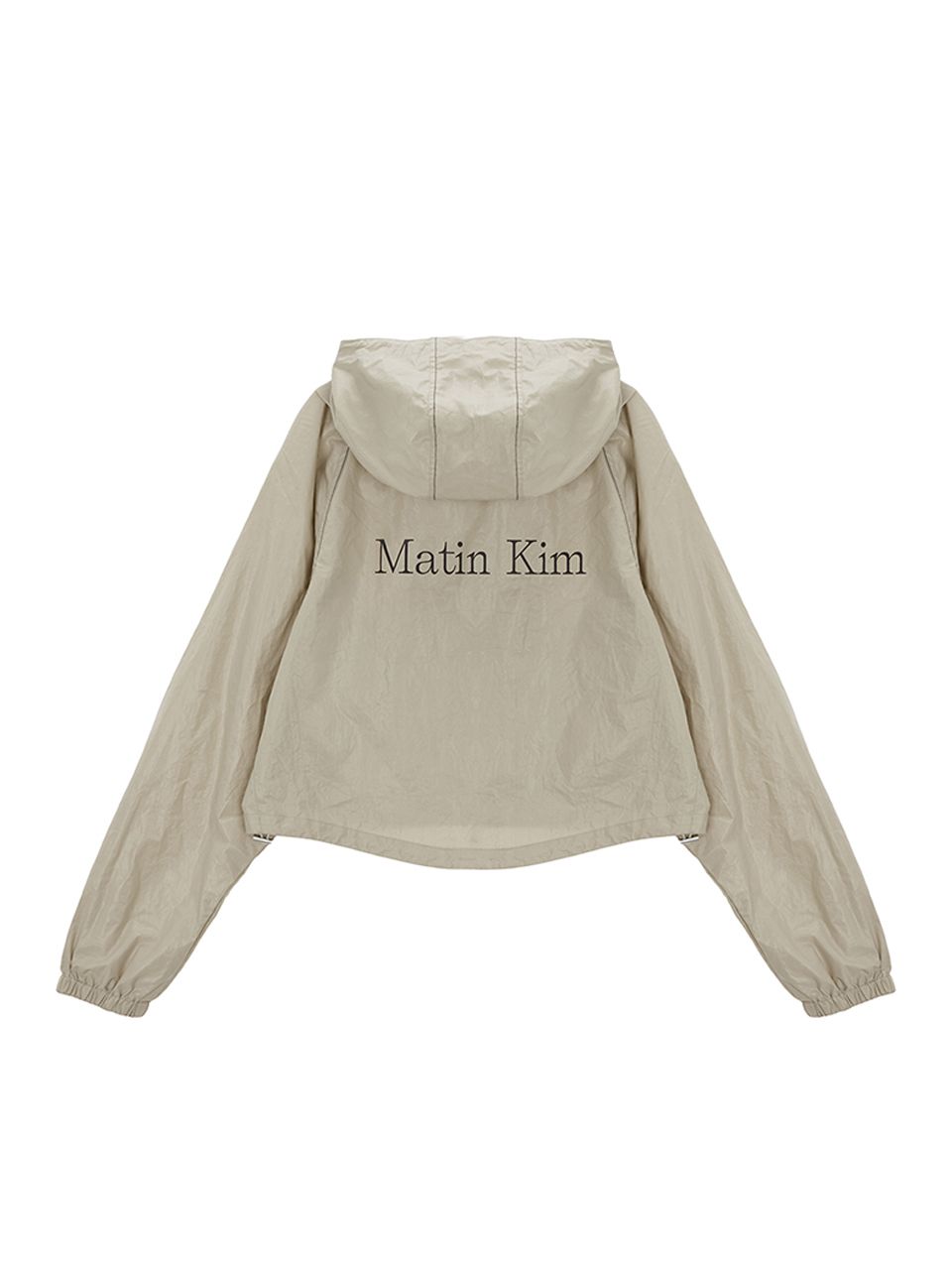 MUSINSA | MATIN KIM MATIN CROP HOODY COATING JUMPER IN BEIGE