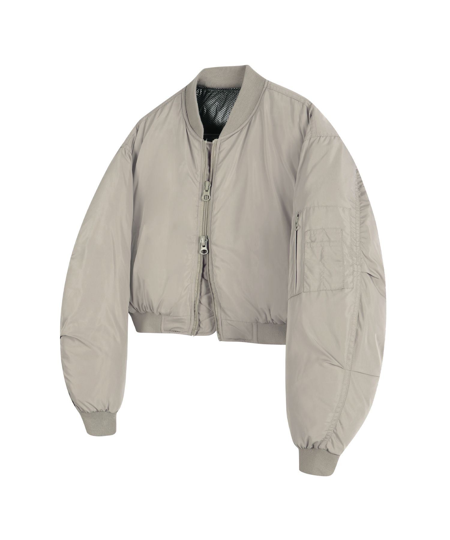 MUSINSA公式 | VIVABROWN 85-VIVA021 [2-way] ma-1 crop short padding beige