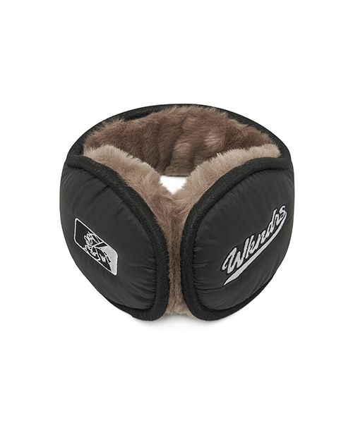 MUSINSA | WKNDRS PUFFER EAR MUFFS (BLACK)