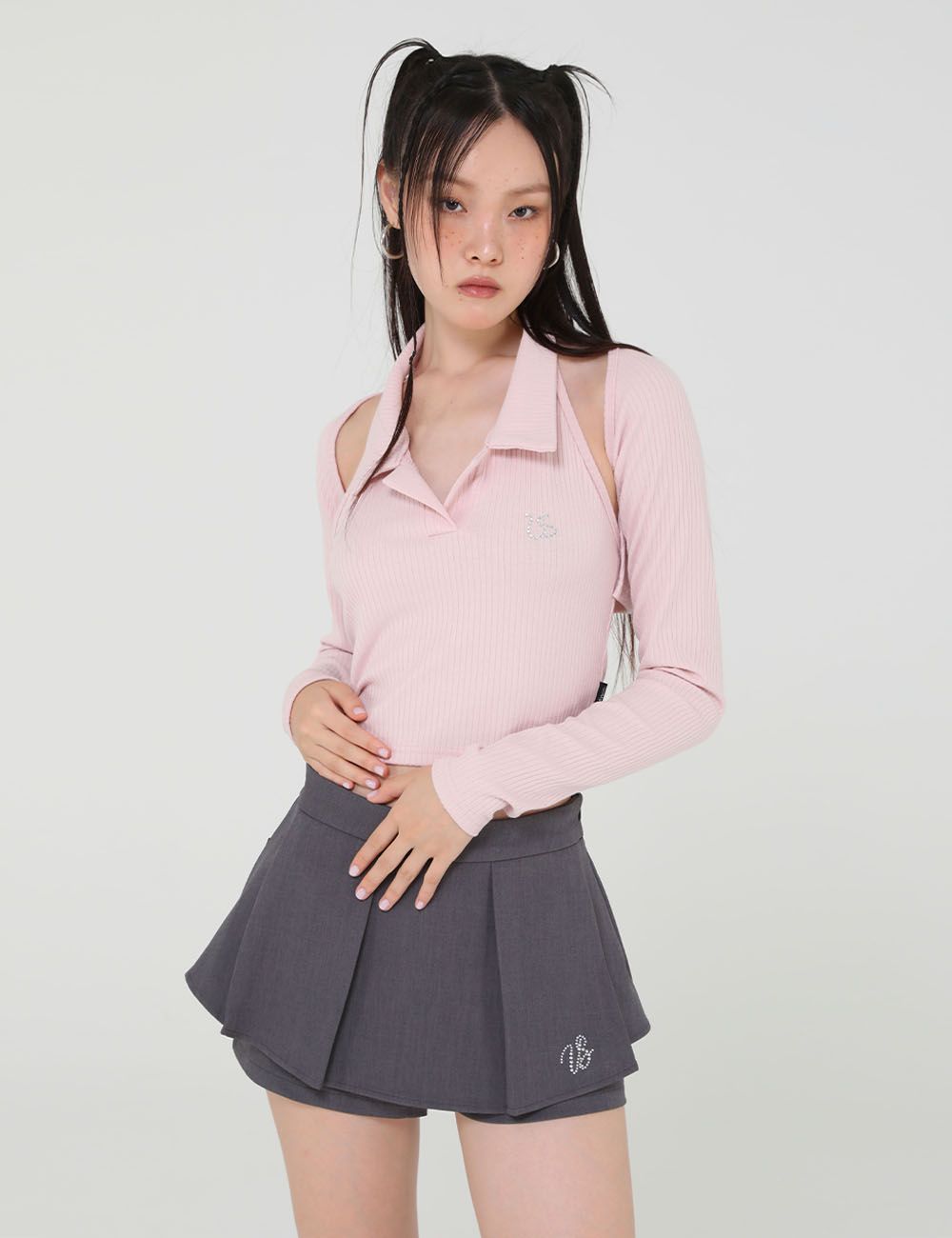MUSINSA | UGLYSHADOW Kara Cardigan Set Top (Pink)