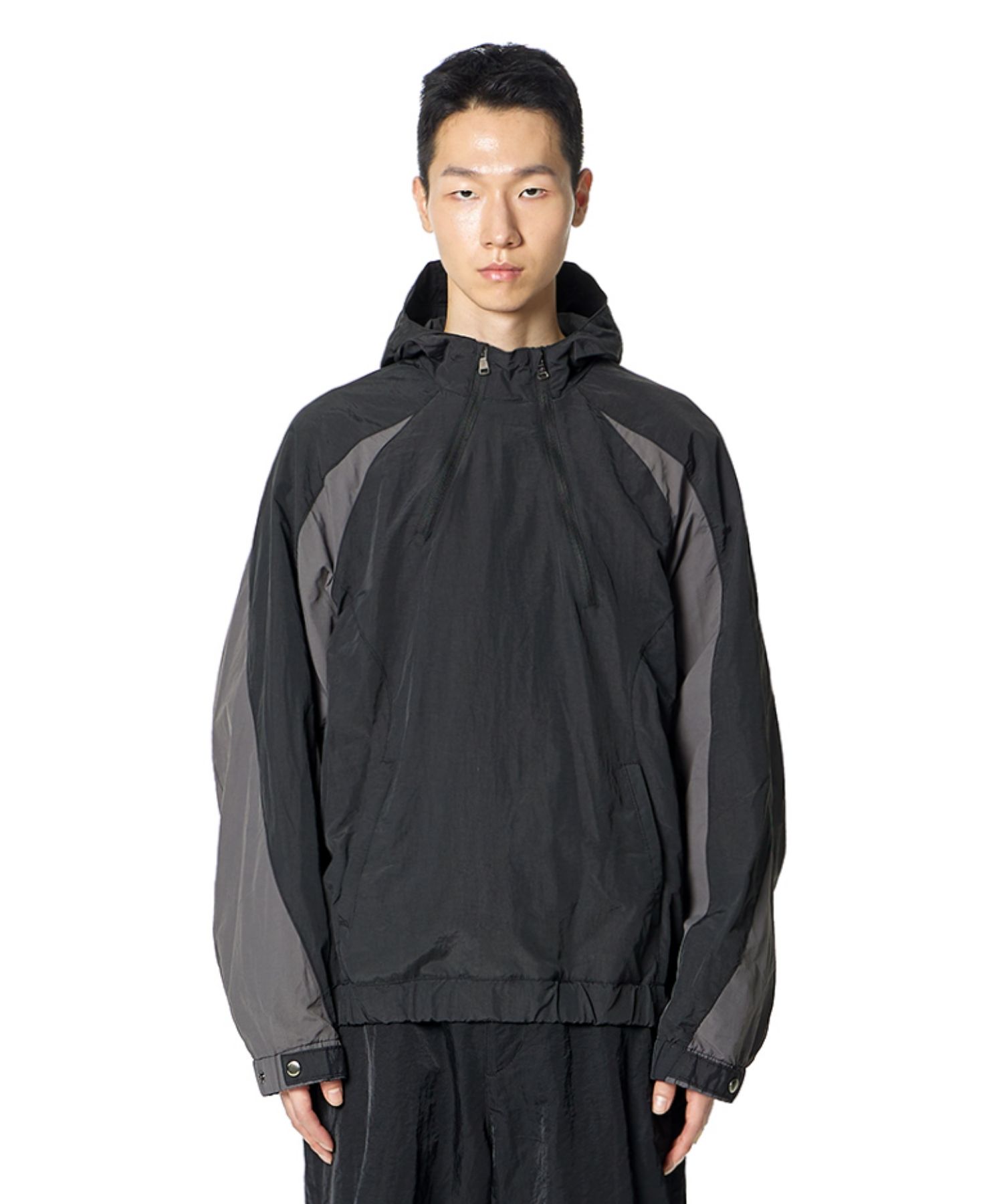 MUSINSA | LOCKHEED MARTIN Double Zip Hoodie Anorak (BLACK)