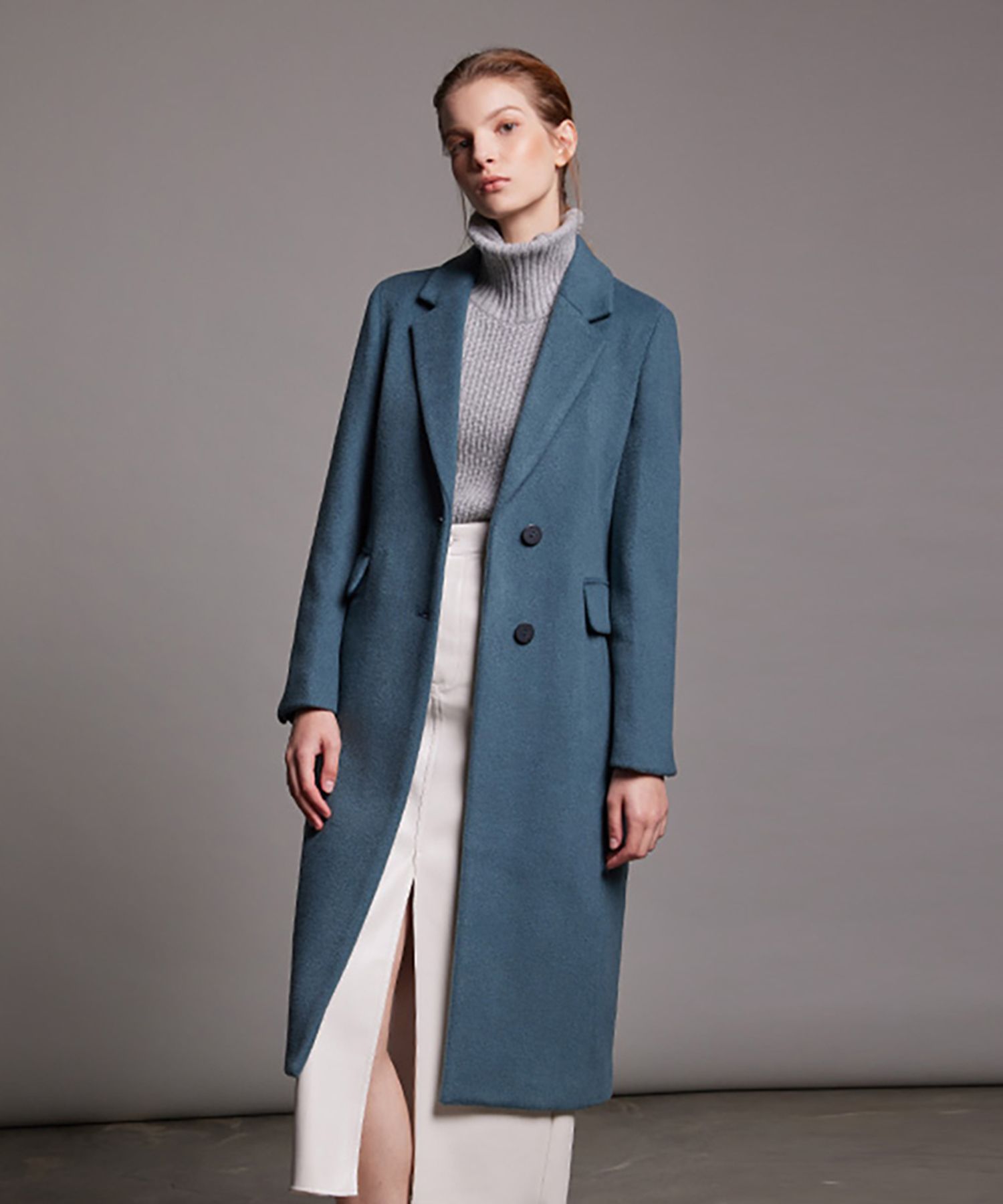 MUSINSA | AD HOC Women's Wool Blended Padding Coat (GREEN)