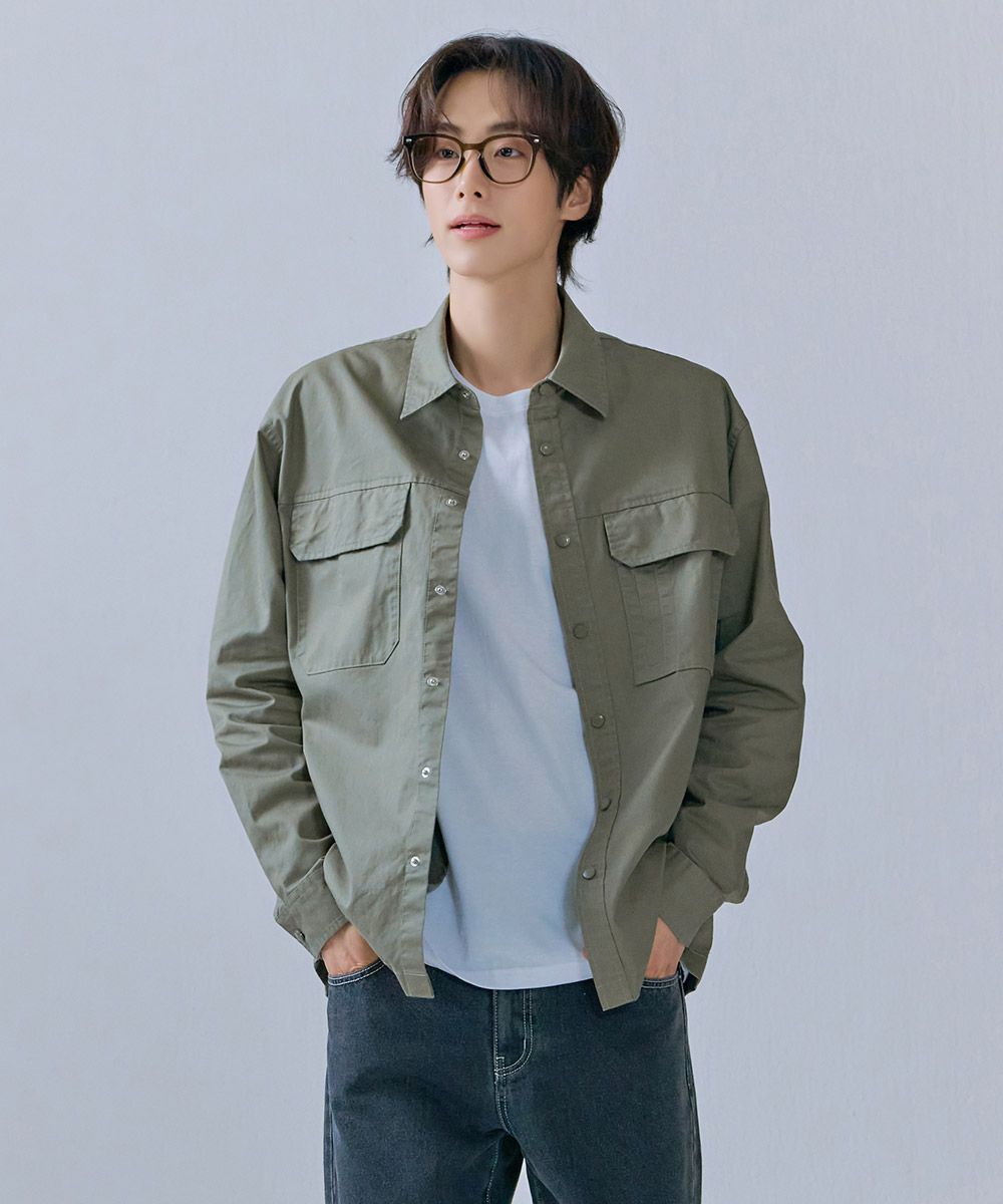 MUSINSA | CHASECULT Men's Utility Shirt Jacket-CERK5411B0V