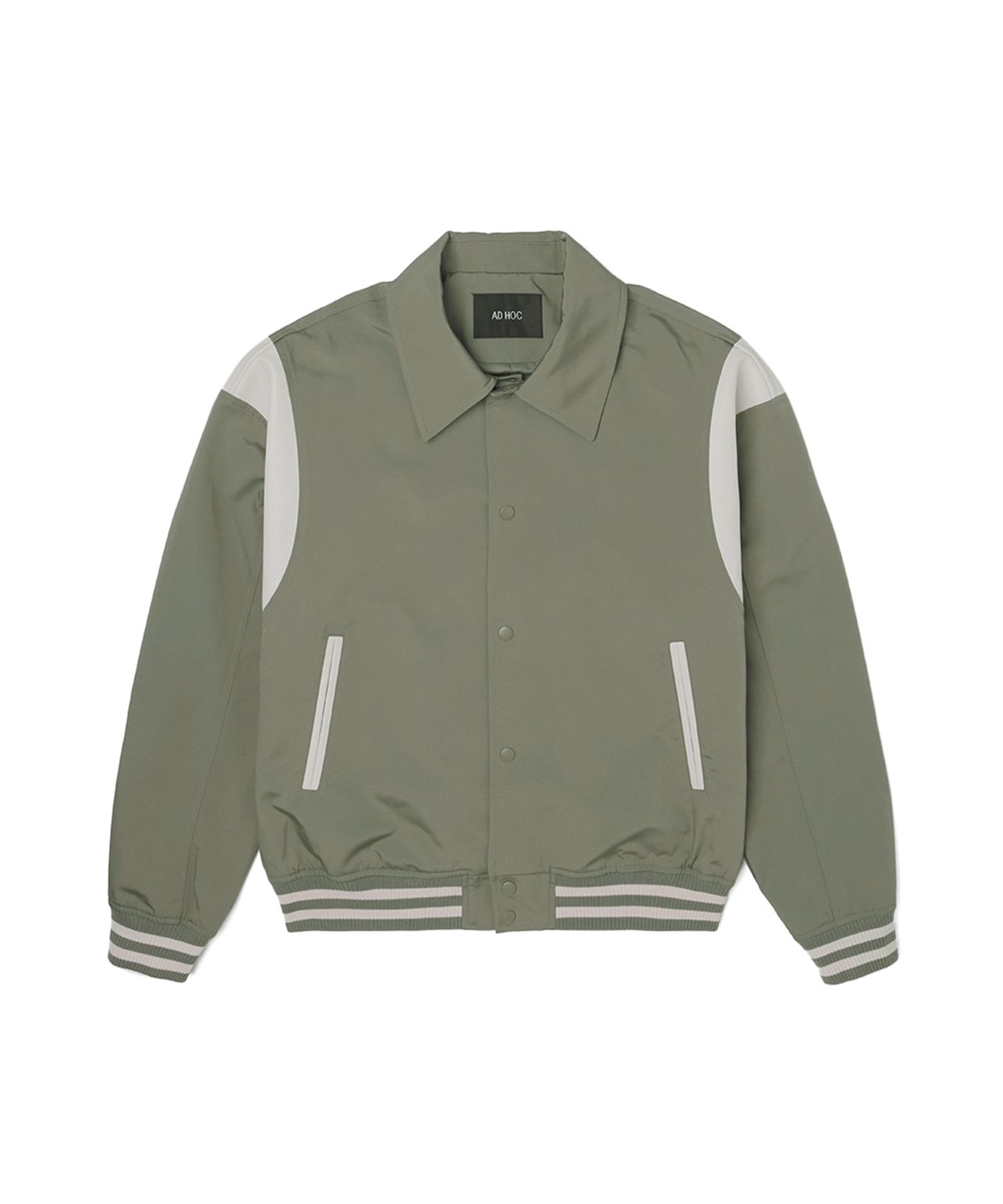 MUSINSA | AD HOC Unisex Stadium Jacket (KHAKI) (HZ9UJ90-65)