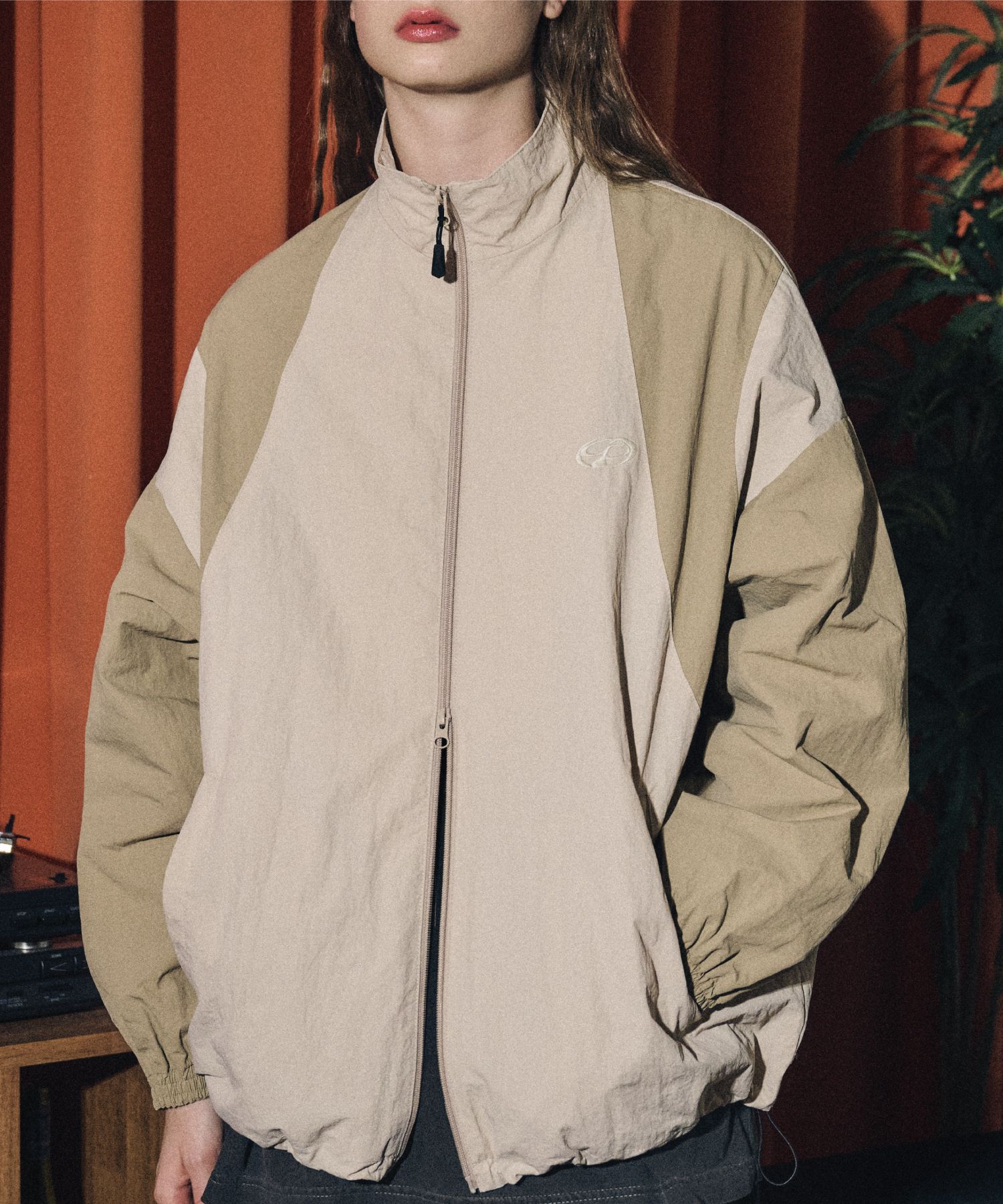 MUSINSA | CPGN STUDIO Oversized track jacket camel cream