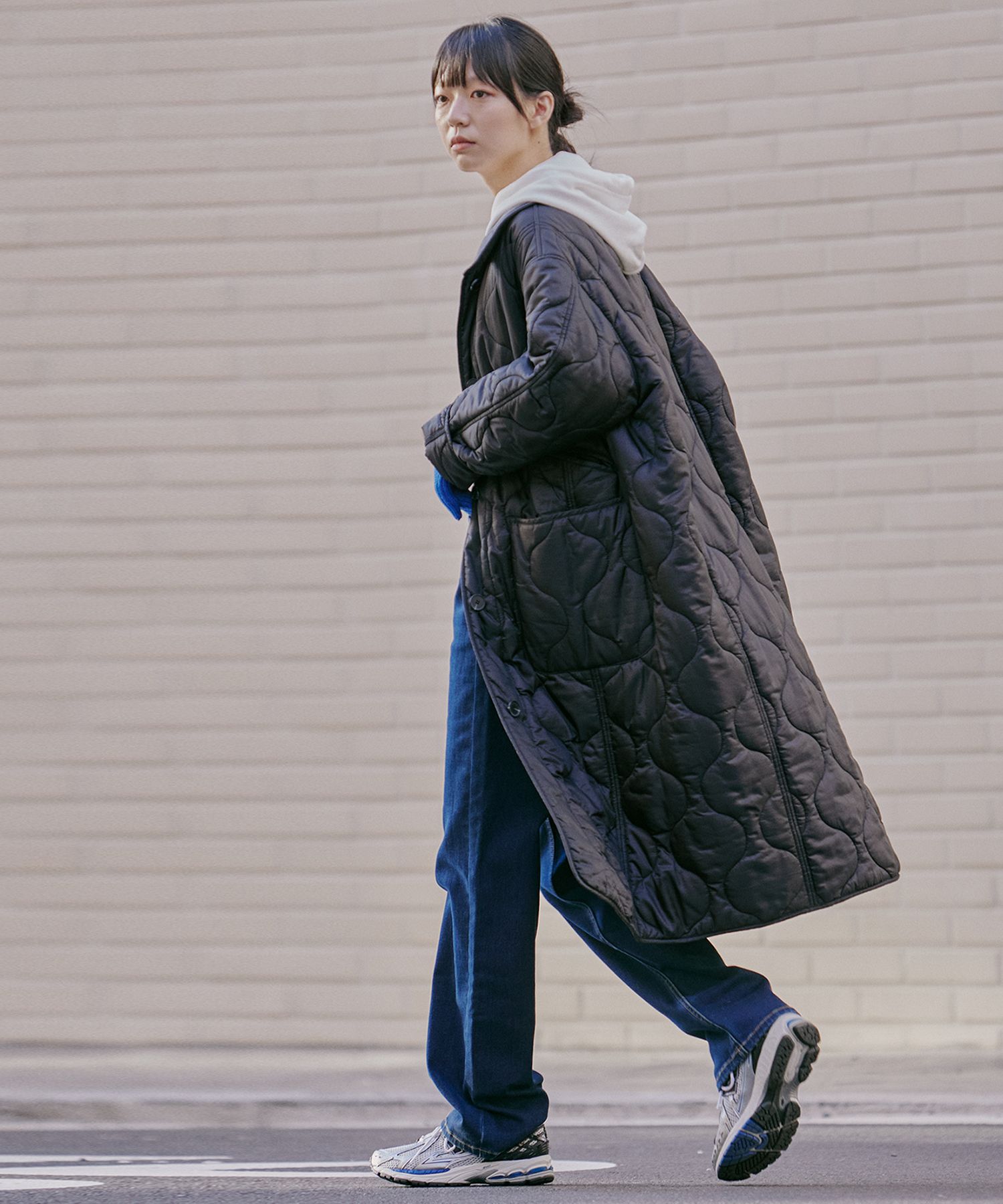 MUSINSA | MALOUPE 6304 Oversized Long Padded Jumper (Black)