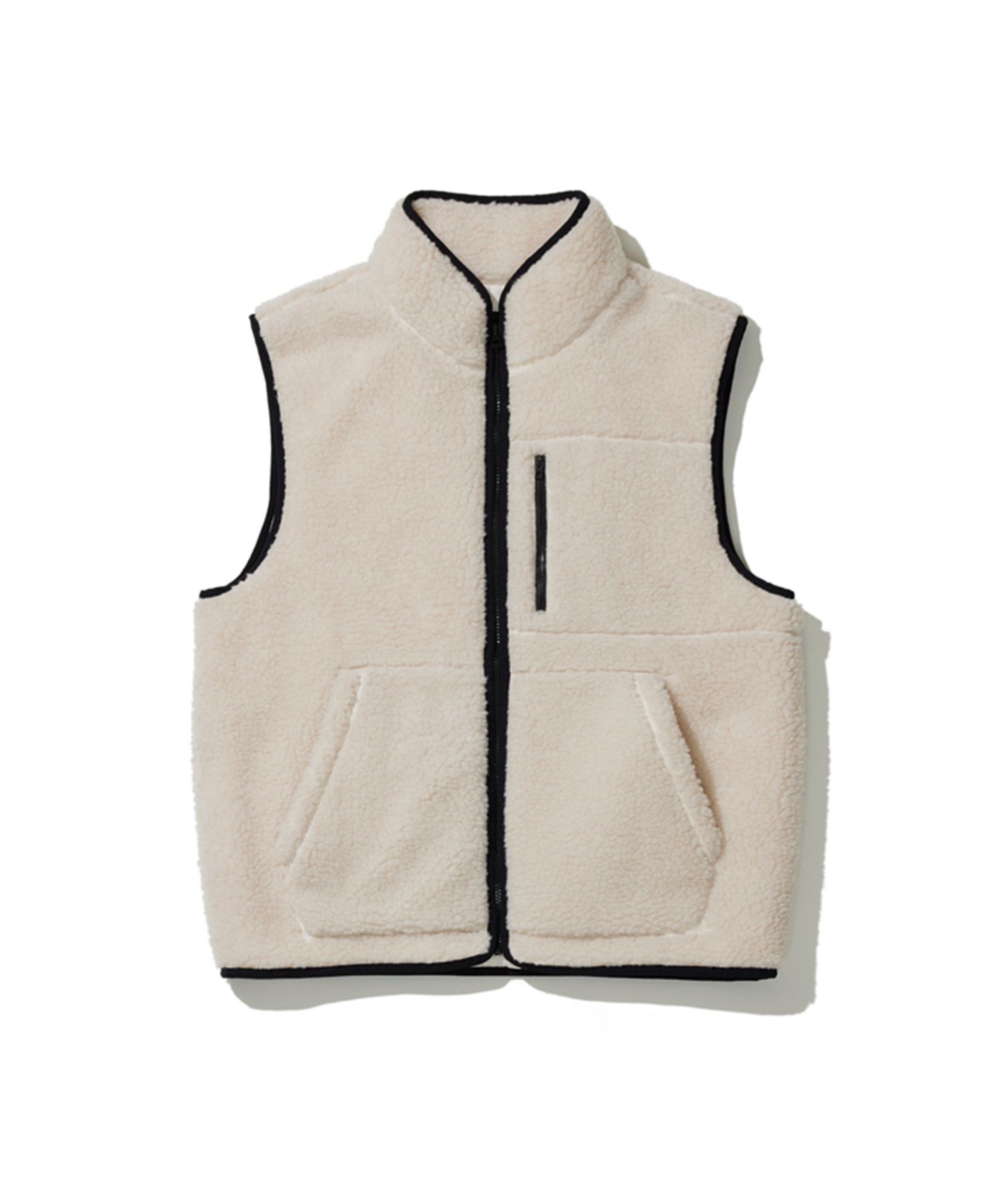 MUSINSA | MARKM LOOSE FIT FLEECE PADDING VEST BEIGE