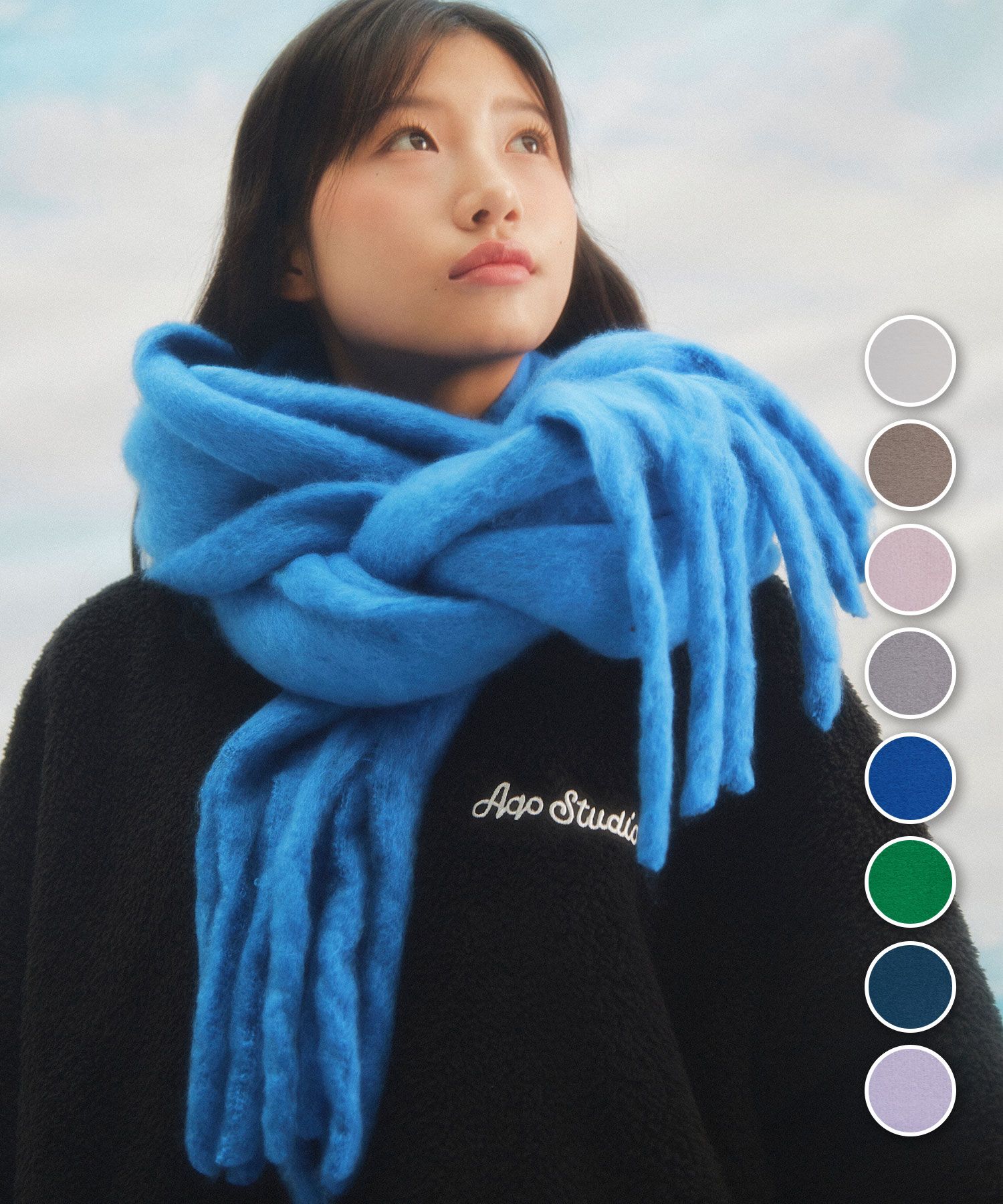 MUSINSA | AQO STUDIO SPACE 8 colors_Ako bold plain muffler