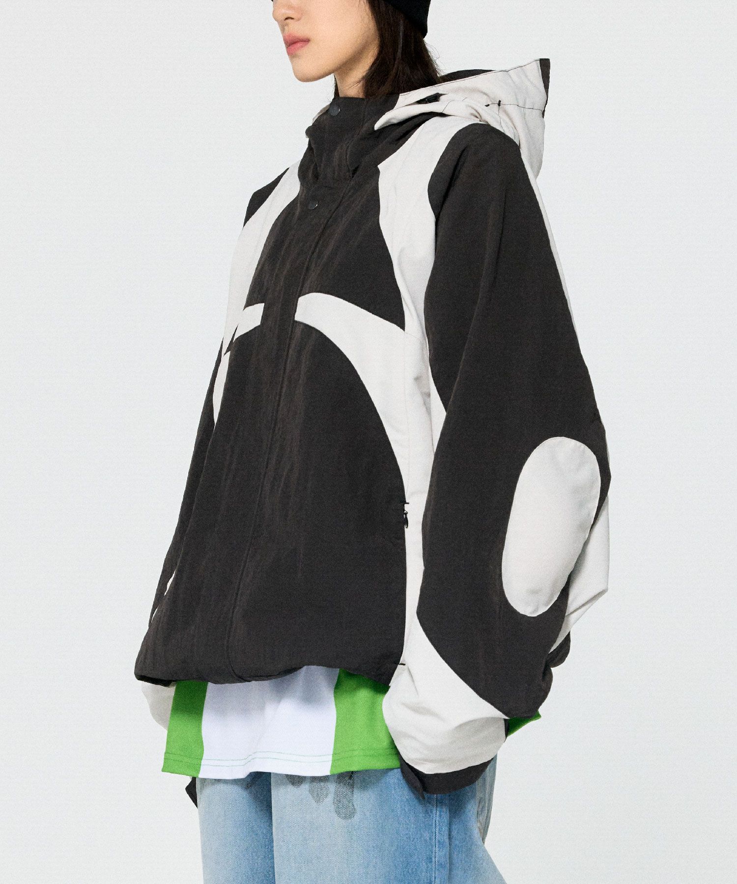 MUSINSA | SCHISM INDUCING BIKER SHELL PARKA VER.2, CHARCOAL