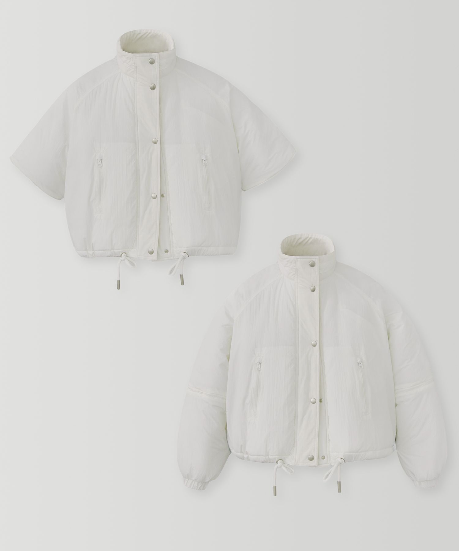 MUSINSA公式 | ORO [Woman]2-WAY puff short padding_Ivory