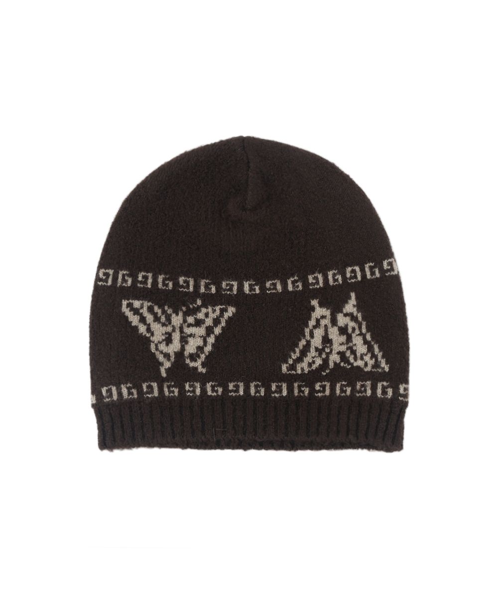 MUSINSA | SUNNECT Butterfly Beanie - Brown