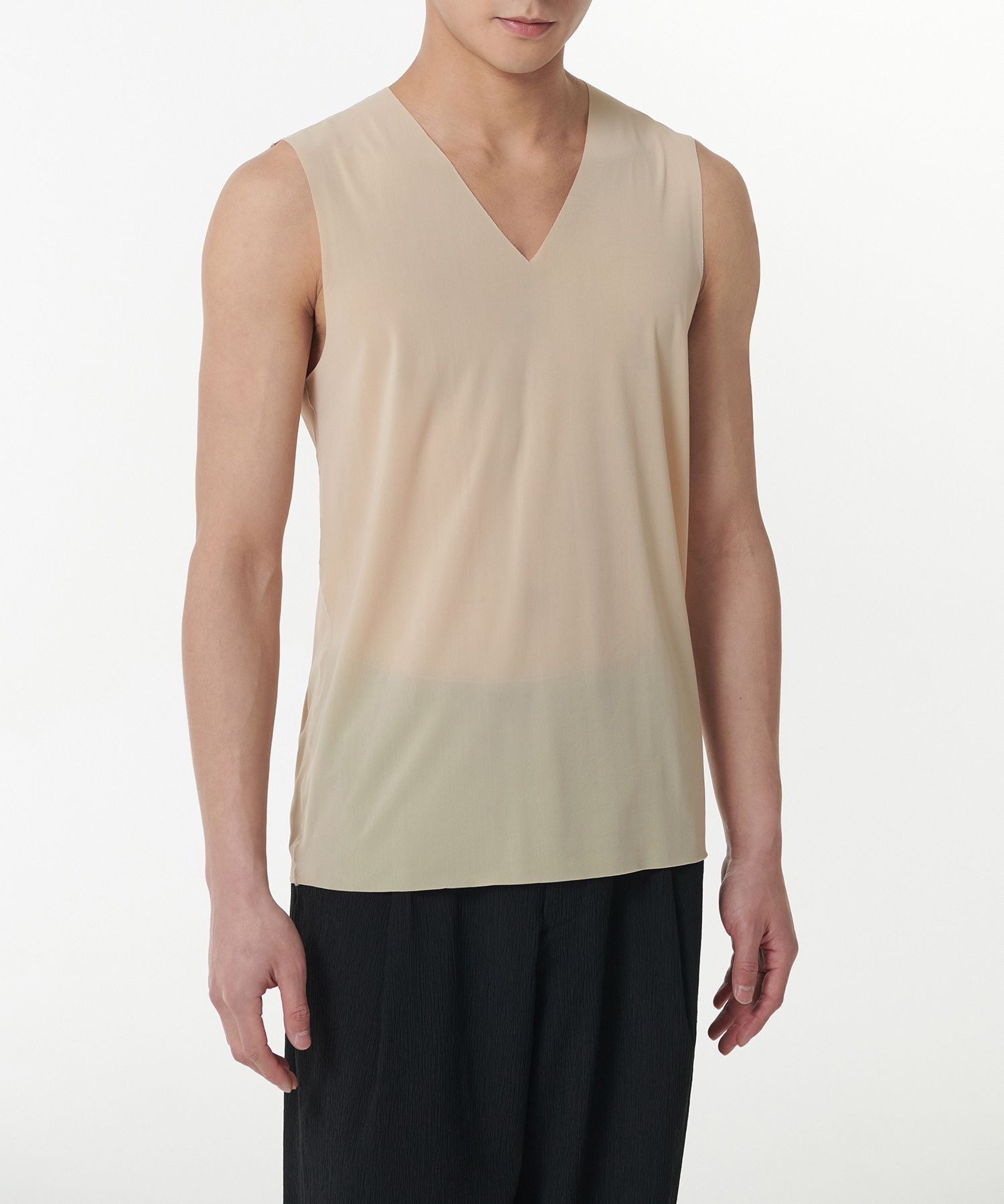 MUSINSA | MUSINSA STANDARD [Cool Standard] Men's Mesh V Neck Sleeveless ...